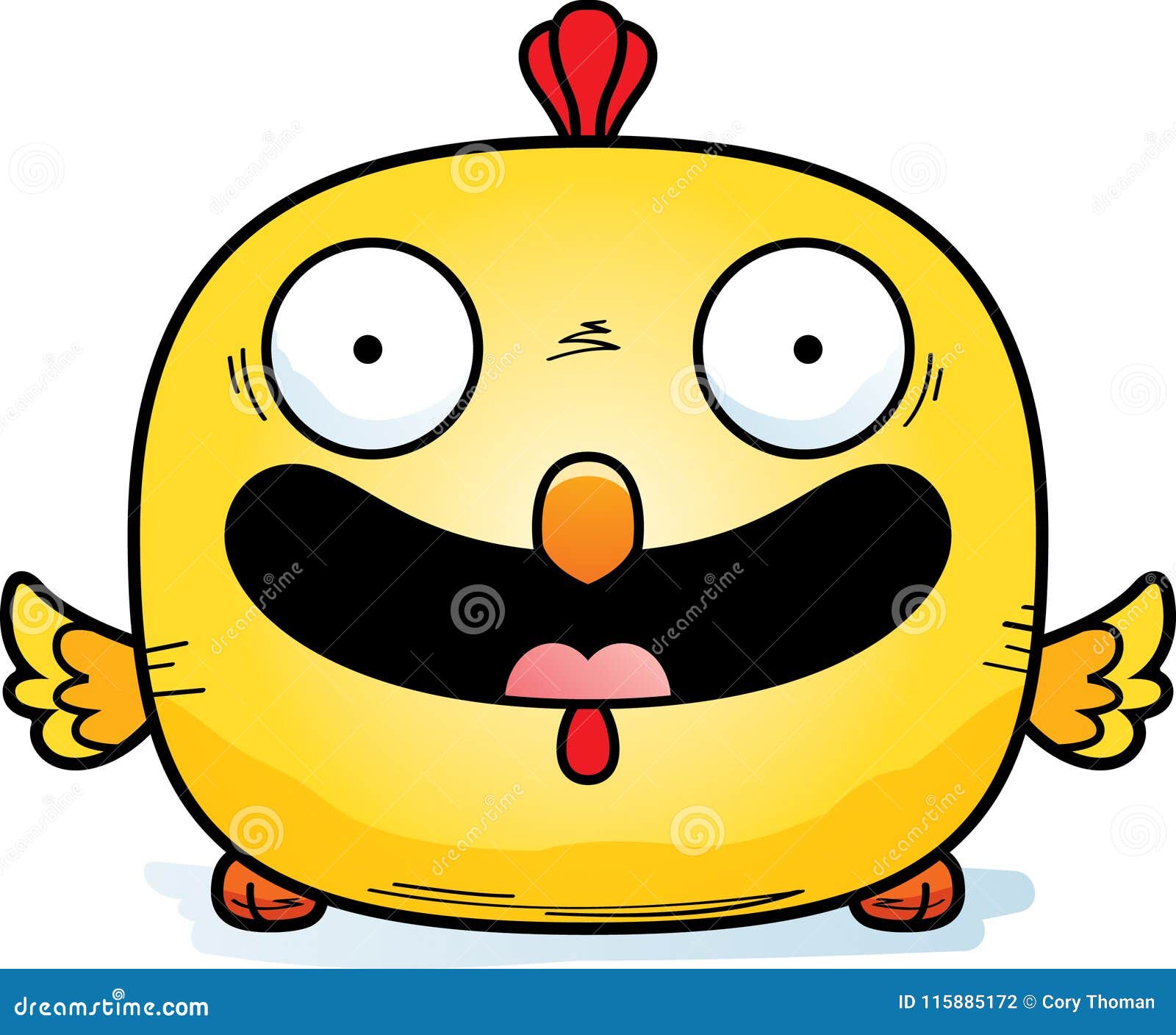 Smiling Little Chicken stock vector. Illustration of rooster - 115885172