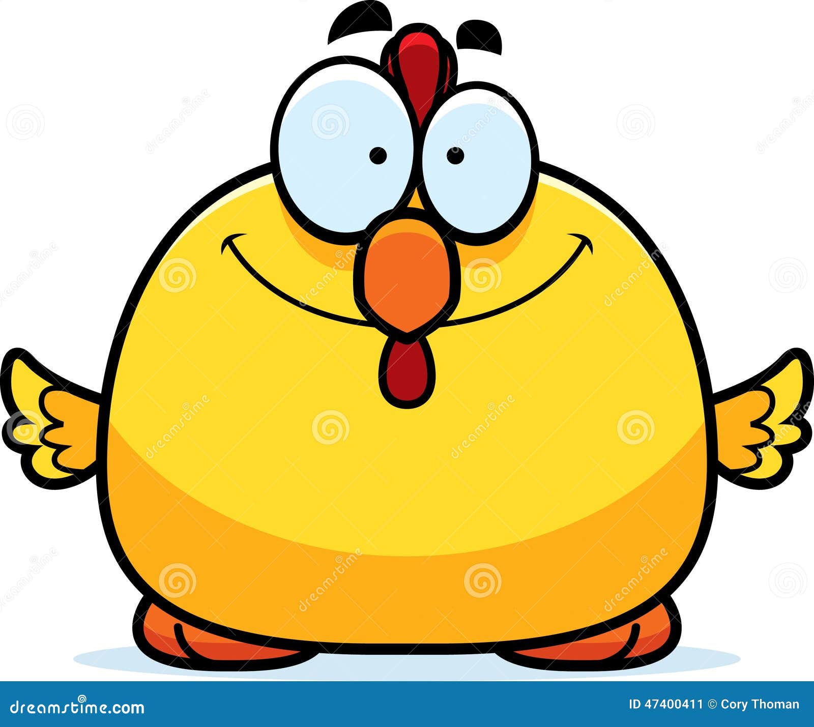 Smiling Little Chicken stock vector. Illustration of grinning - 47400411