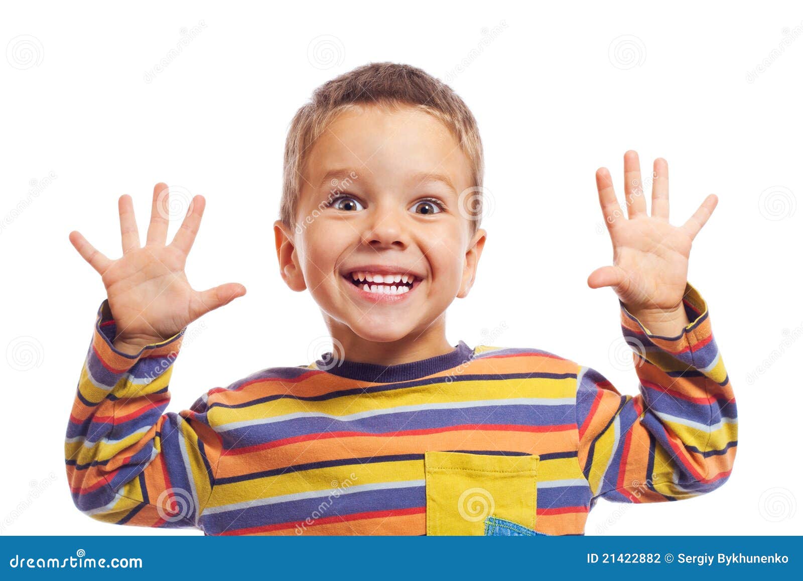 Smiling little children stock photo. Image of showing - 21422882
