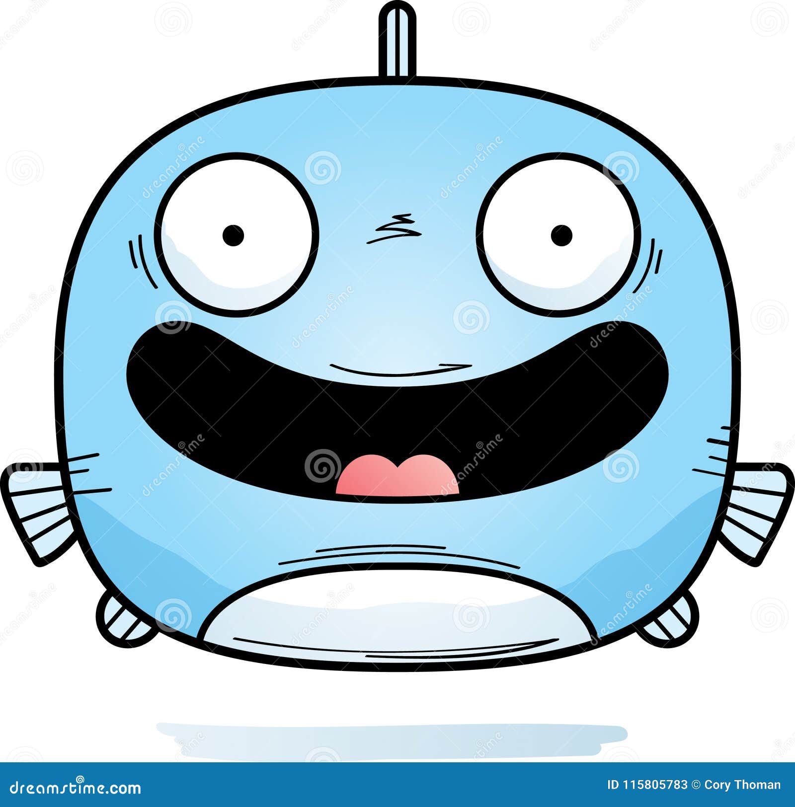 Smiling Little Fish stock vector. Illustration of vector - 115805783