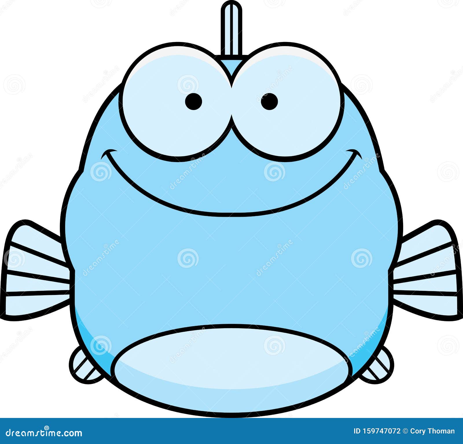 Smiling Little Fish stock vector. Illustration of smiling - 159747072
