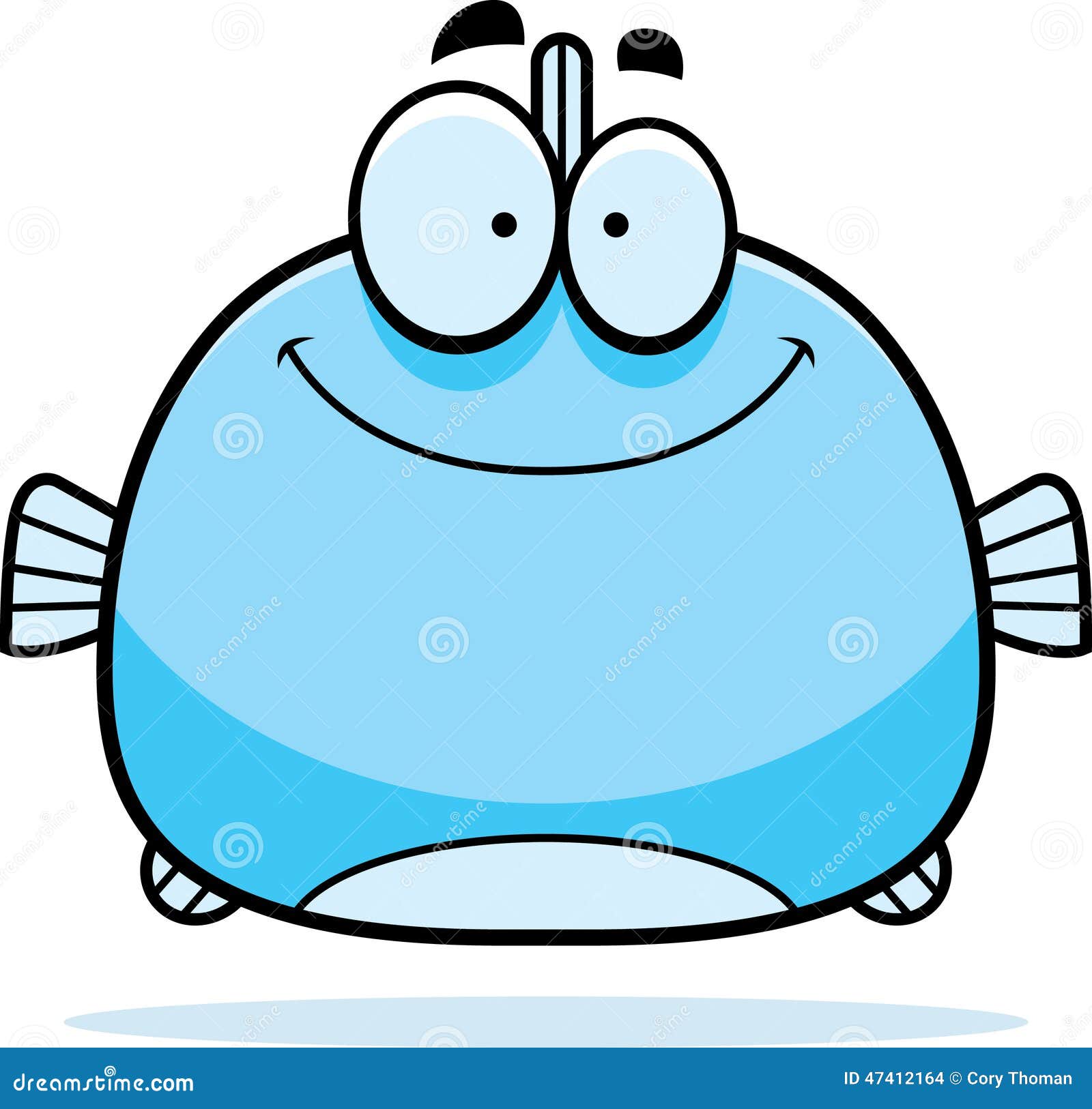 Smiling Little Fish stock vector. Illustration of grinning - 47412164