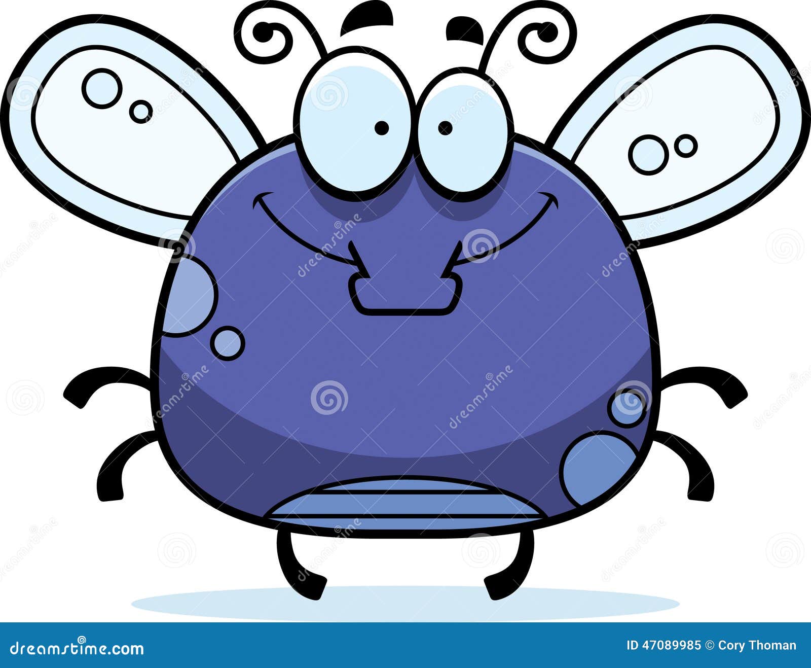 Smiling Little Fly stock vector. Illustration of pest - 47089985