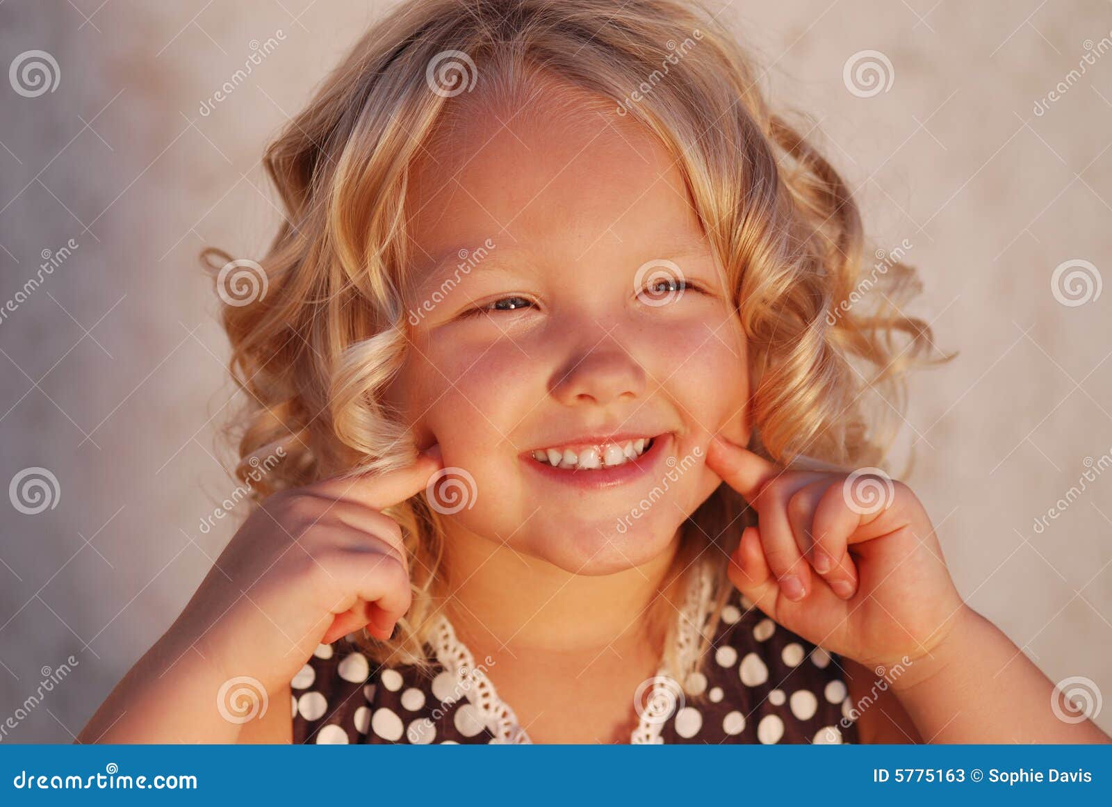 Smiling little girl. stock image. Image of children, white - 5775163