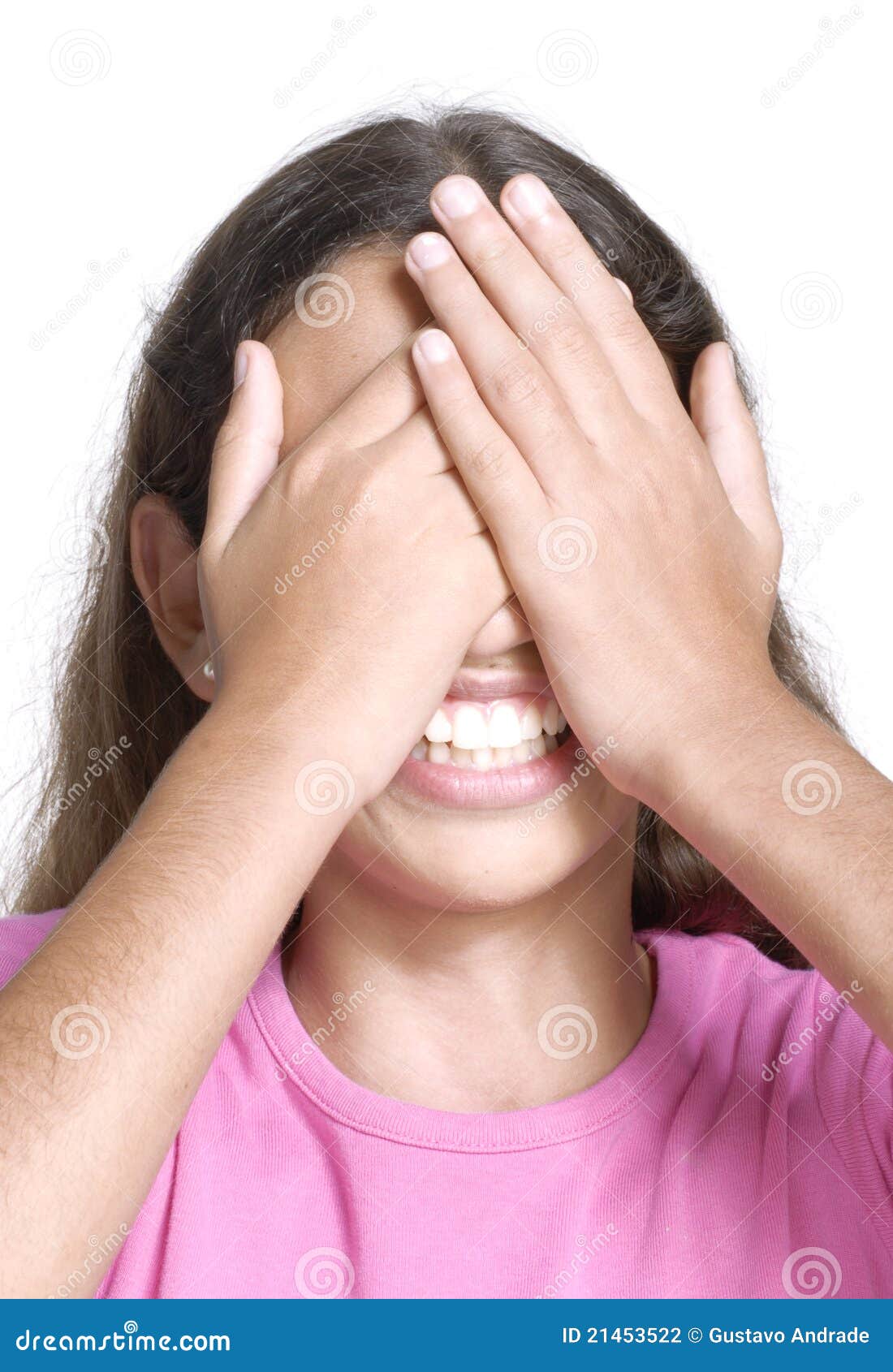 Smiling Little Girl Portrait. Stock Photo - Image of closeup, attitude ...