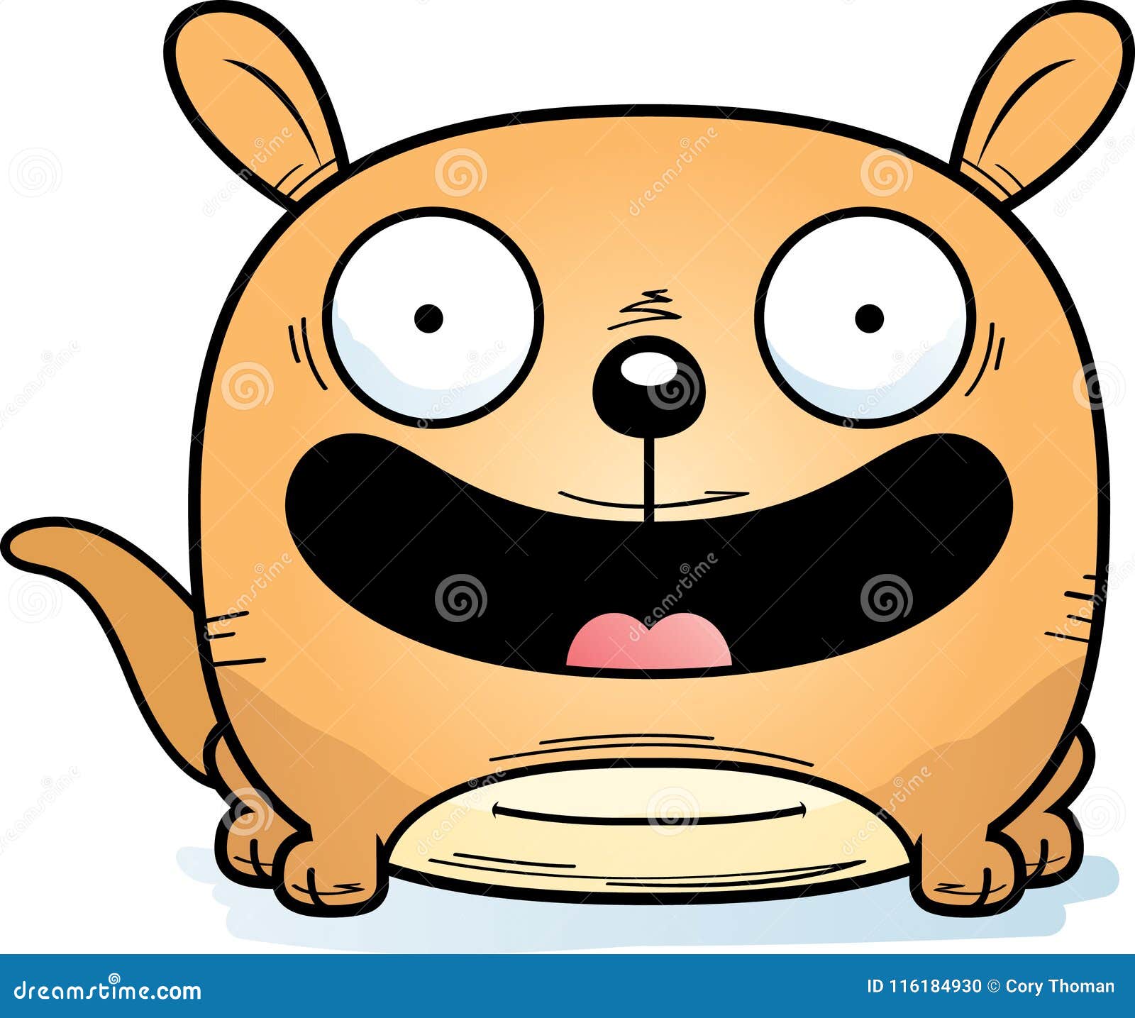 Smiling Little Kangaroo stock vector. Illustration of graphic - 116184930