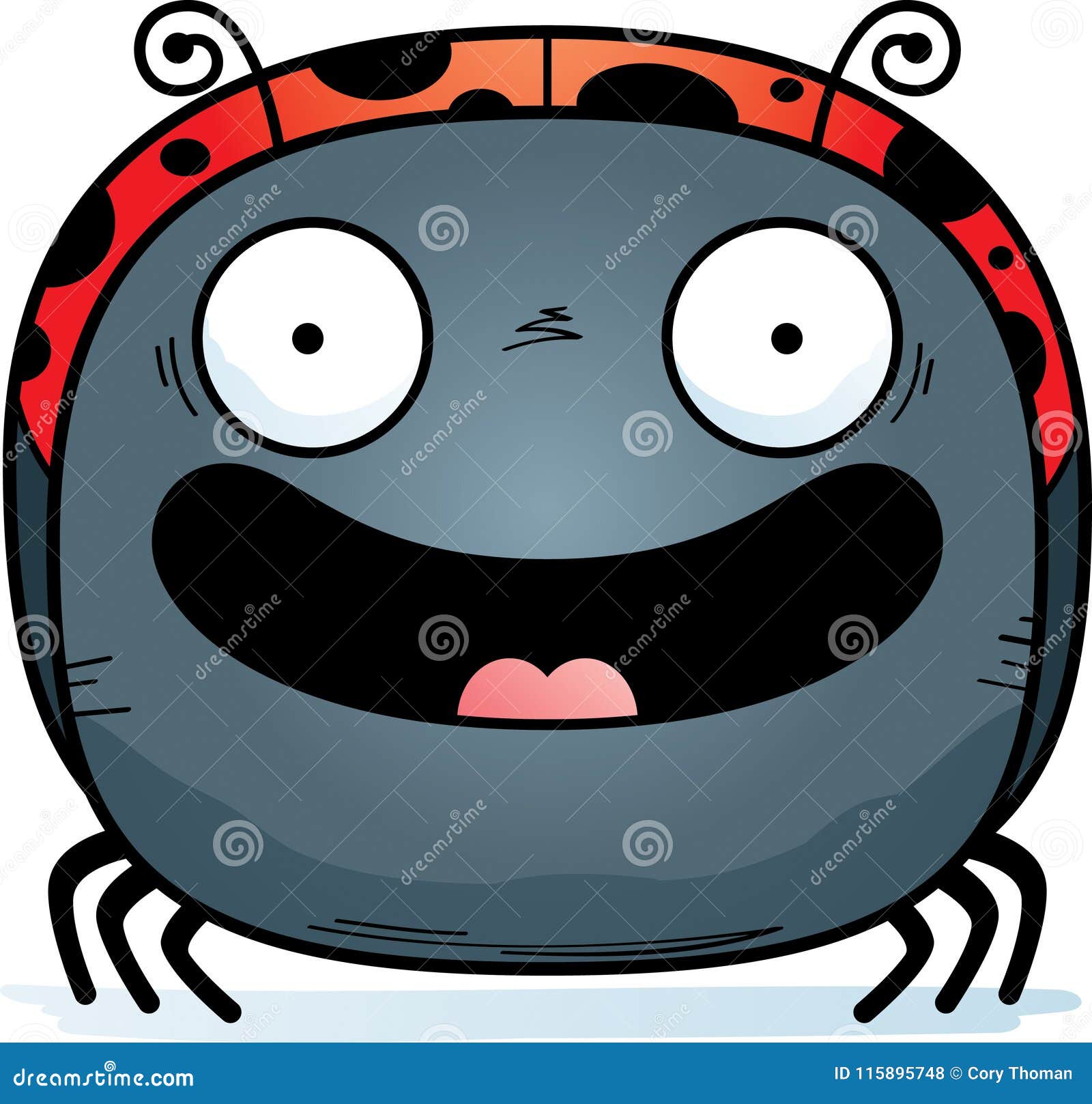 Smiling Little Ladybug stock vector. Illustration of smile - 115895748