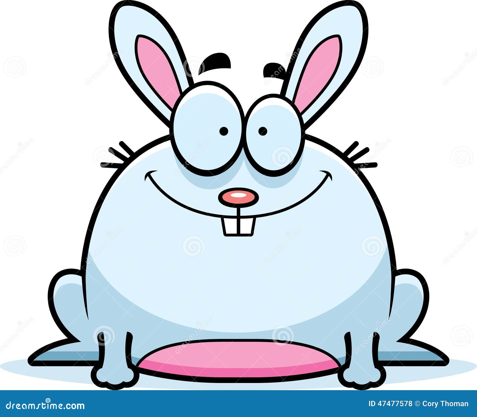 Smiling Little Rabbit stock vector. Illustration of white - 47477578