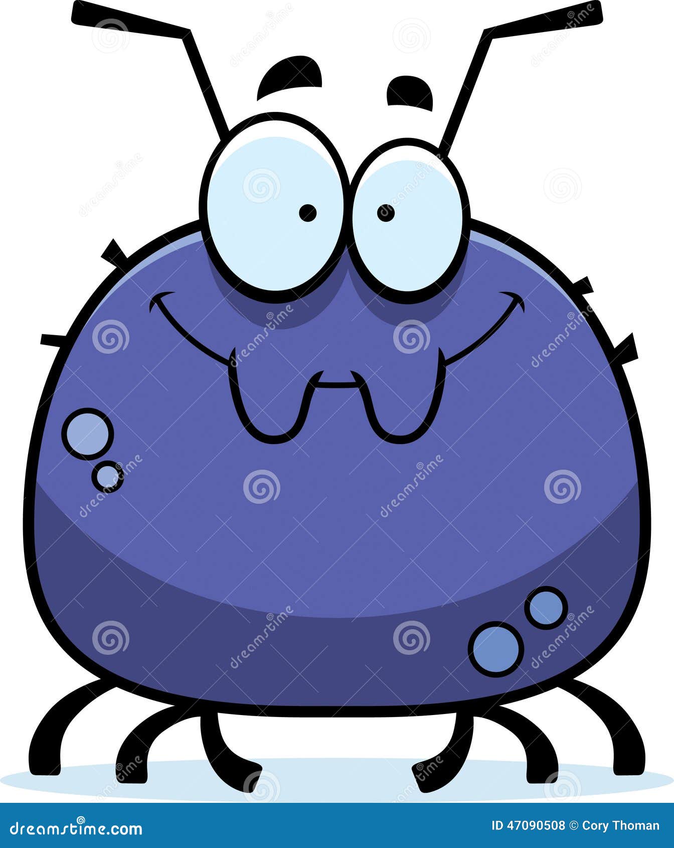 Smiling Little Tick stock vector. Illustration of flea - 47090508