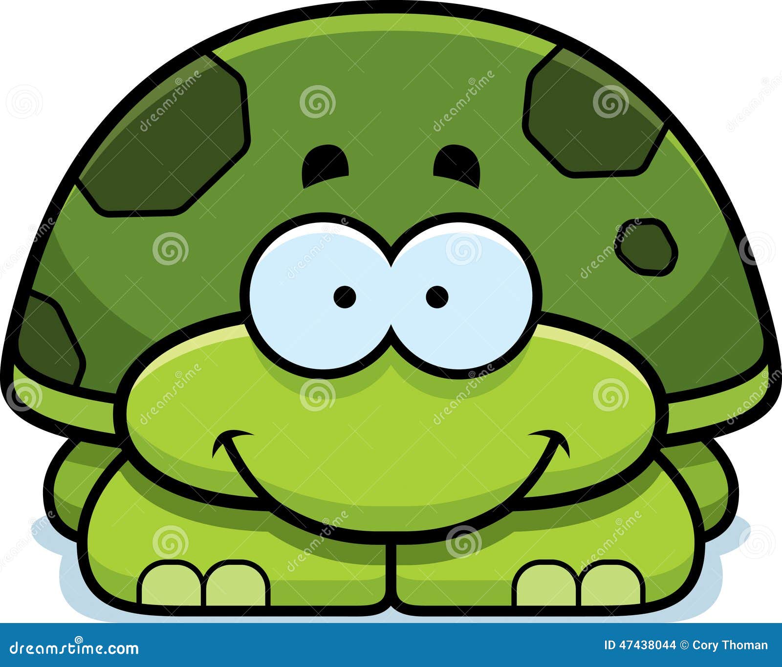Smiling Little Turtle stock vector. Illustration of happy - 47438044
