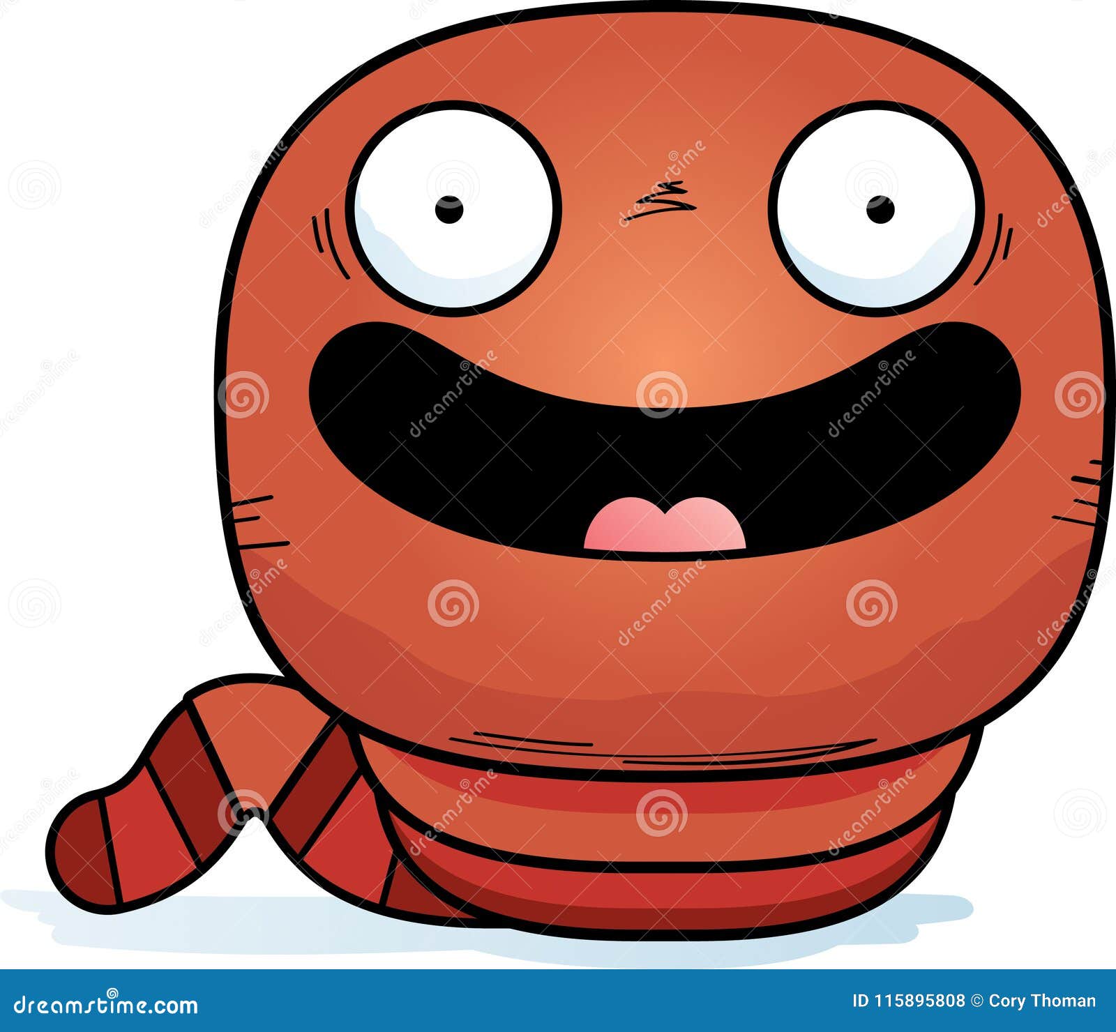 Smiling Little Worm stock vector. Illustration of worm - 115895808