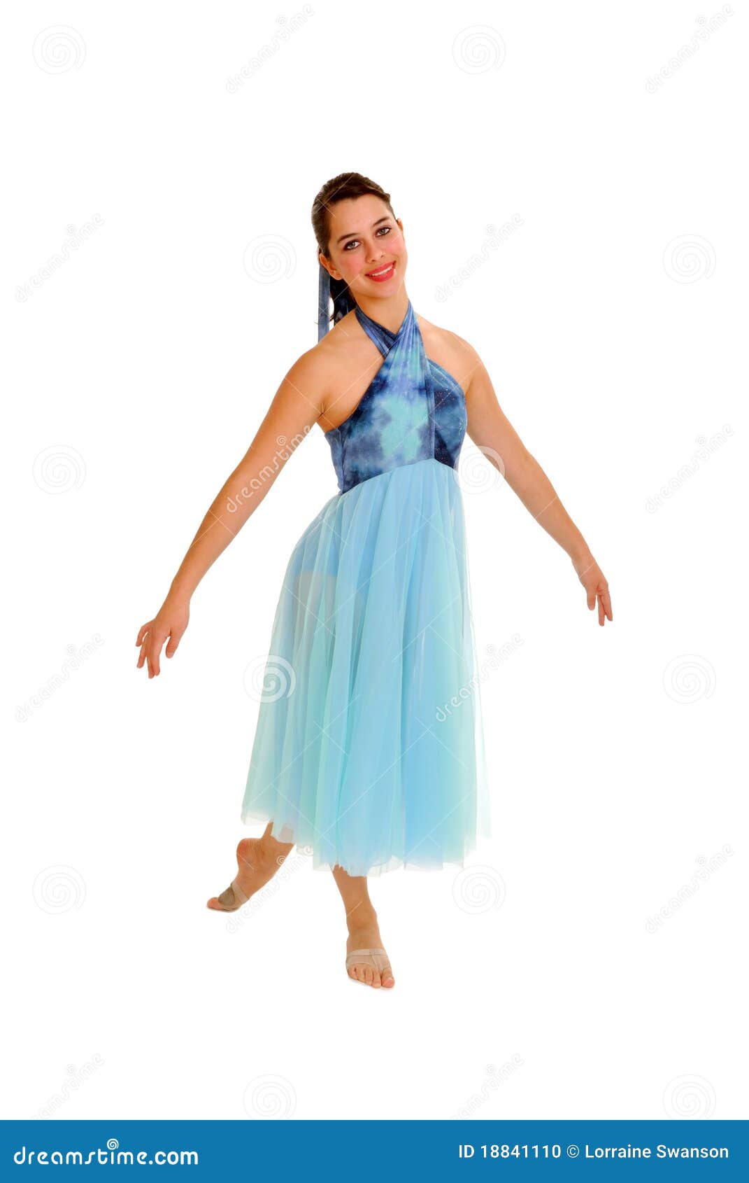 Smiling Lyrical Dancer stock photo. Image of teen, theatrical - 18841110