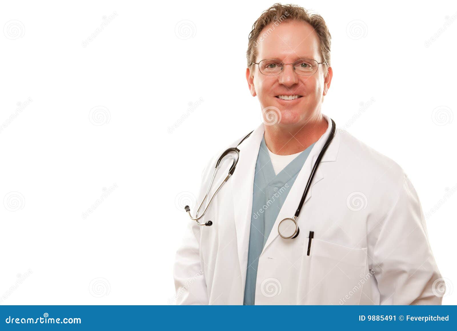 Smiling Male Doctor stock image. Image of caucasian, portrait - 9885491