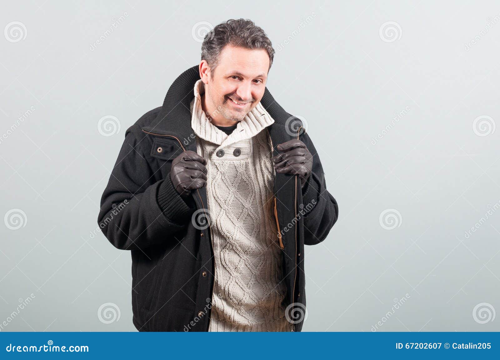 Smiling Male Model Holding His Jacket and Posing Stock Image - Image of ...