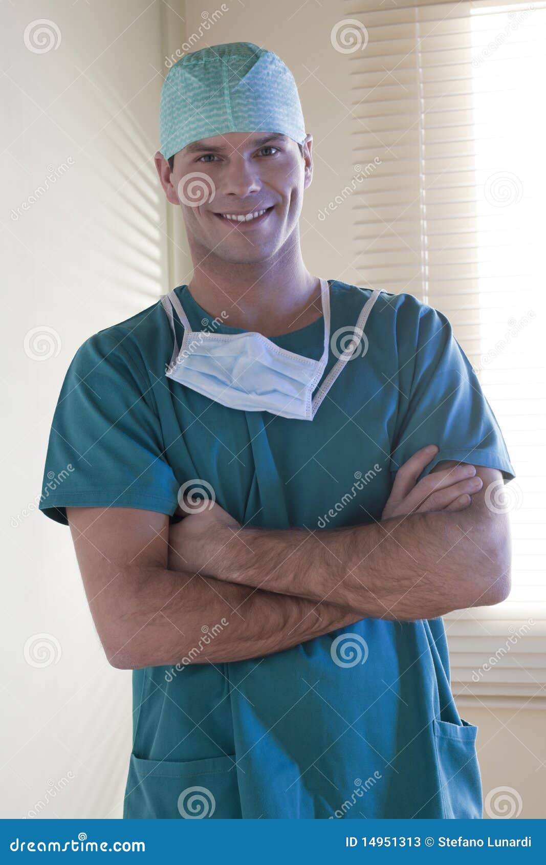 Smiling male surgeon stock image. Image of looking, professional - 14951313