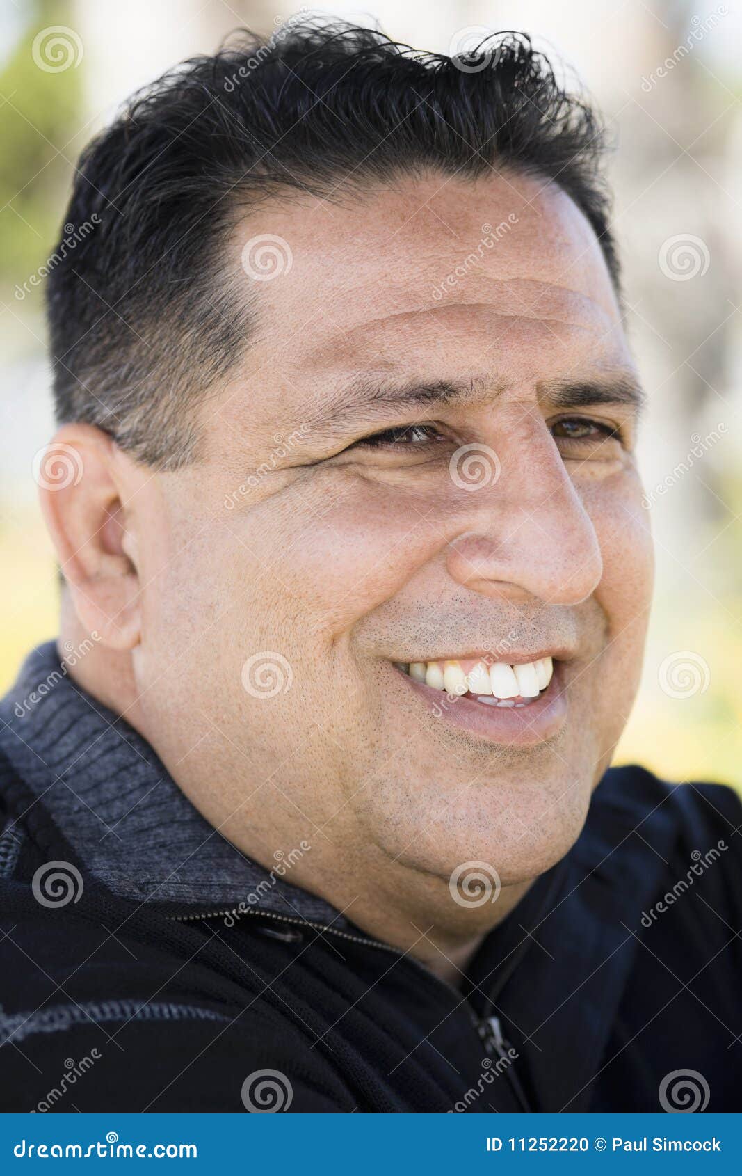 Smiling Man stock photo. Image of burly, outdoors, grass - 11252220