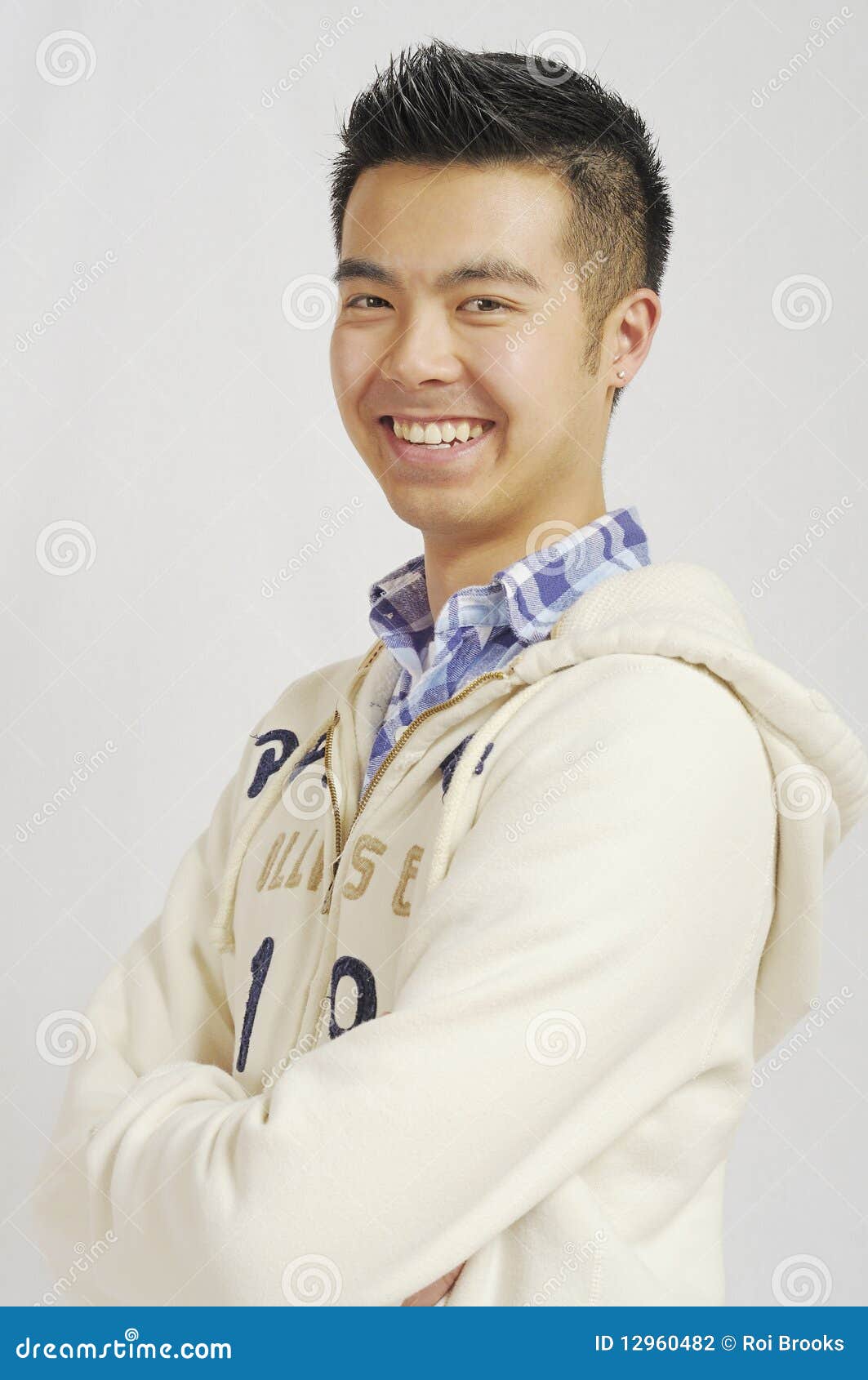 Smiling man stock photo. Image of happy, arms, youthful - 12960482