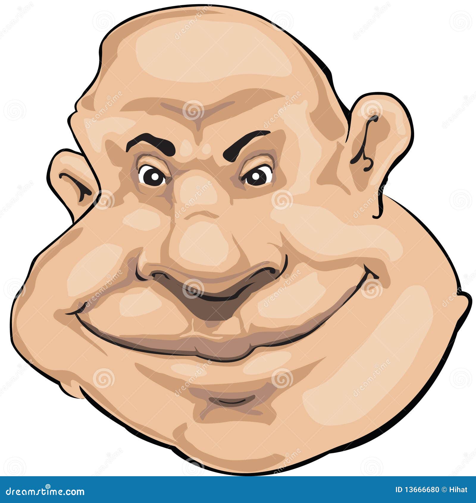 Smiling man stock vector. Illustration of face, characters - 13666680