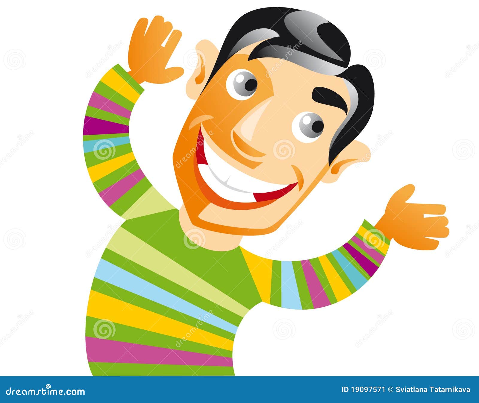 Smiling Man Cartoon Vector | CartoonDealer.com #19097571