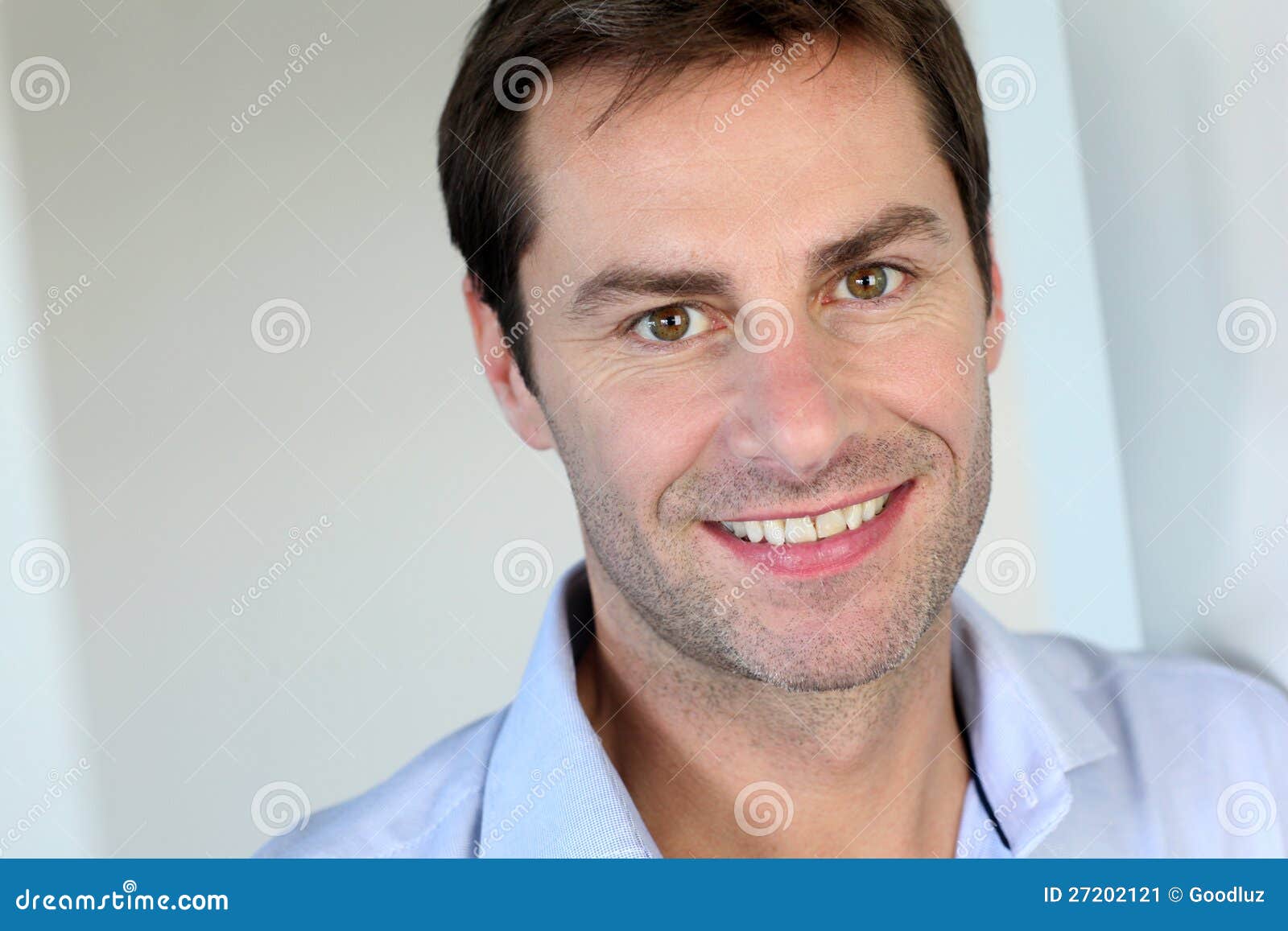 Smiling man stock image. Image of home, face, bright - 27202121