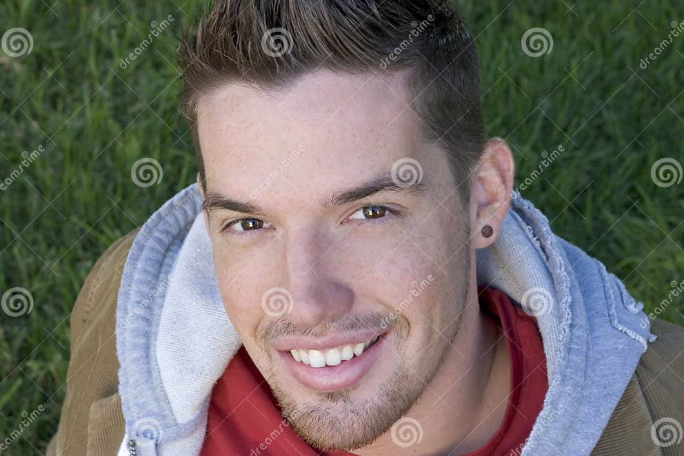 Smiling Man stock photo. Image of grass, people, adult - 277358