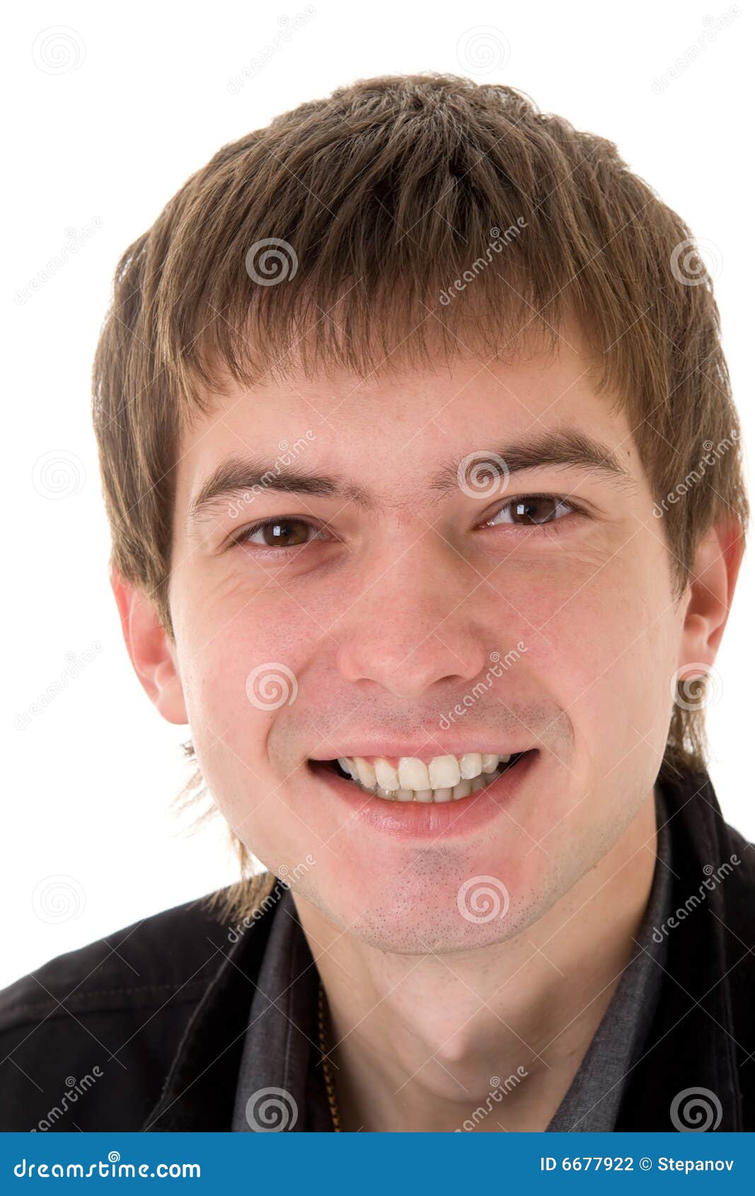 Smiling man stock photo. Image of eyes, white, human, hair - 6677922