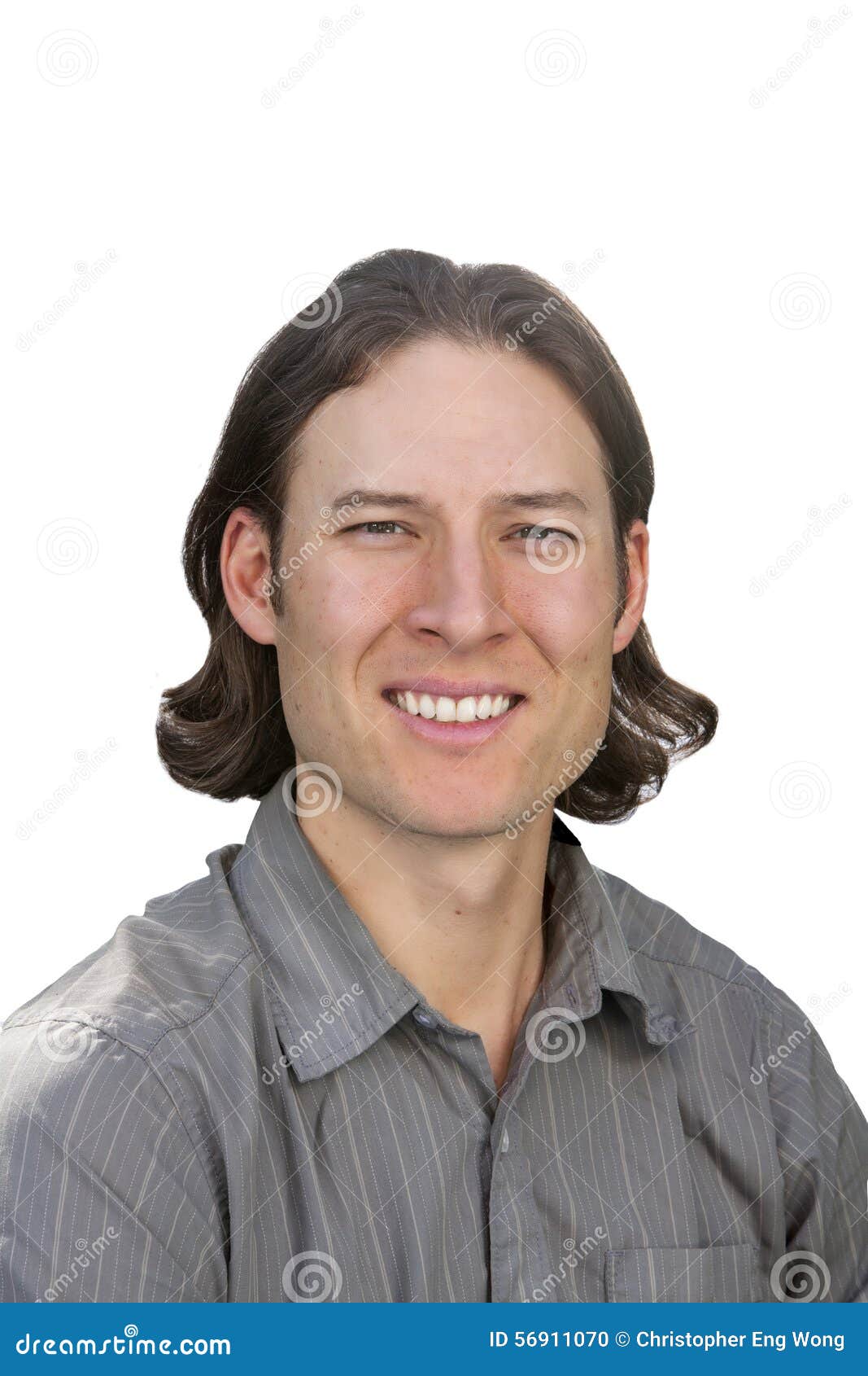 Smiling Man stock photo. Image of smile, white, portrait - 56911070