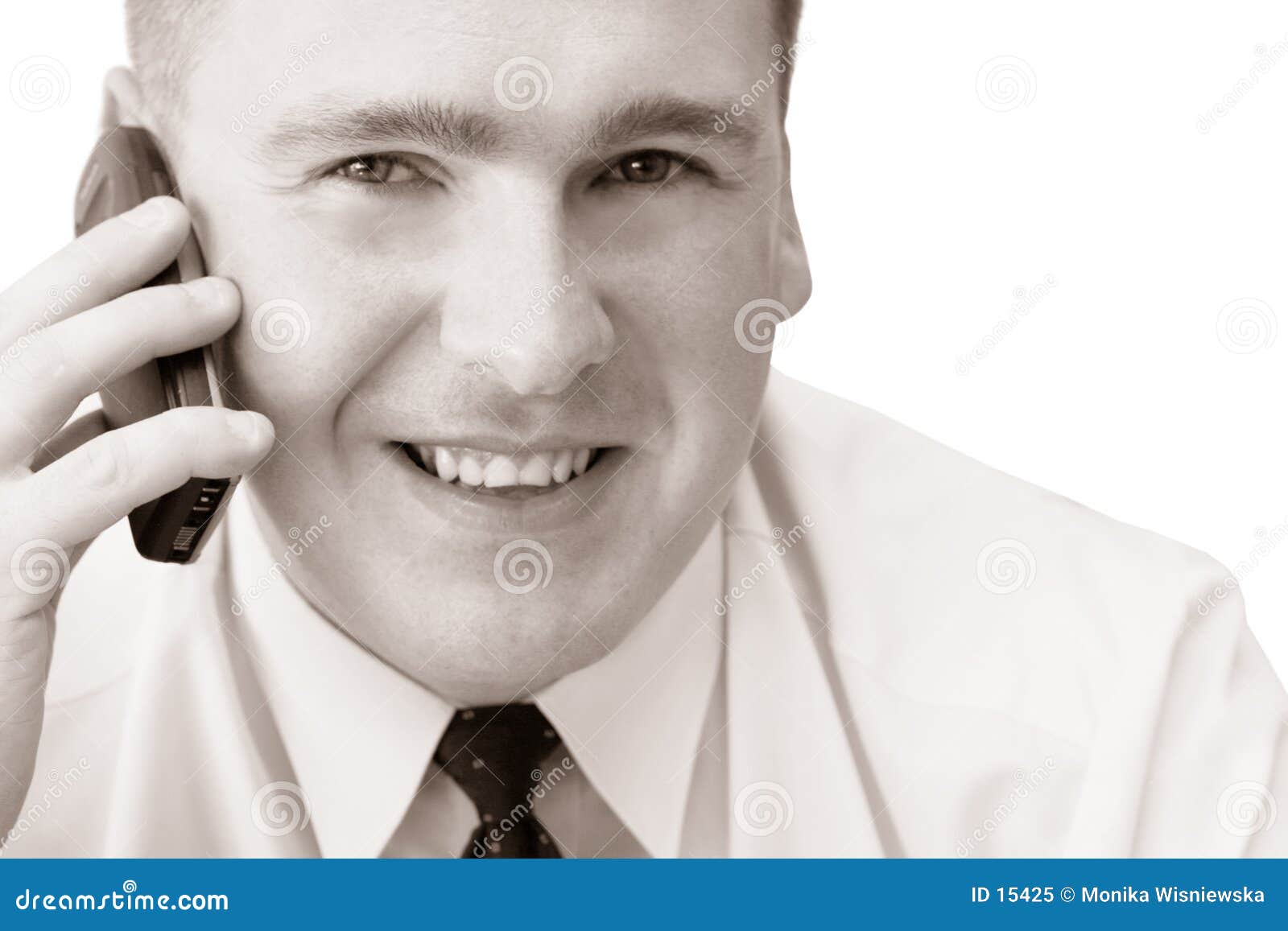 Smiling man with cellphone stock image. Image of cellular - 15425