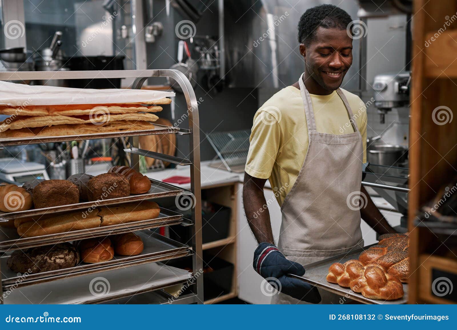 Man Working in Bakery stock photo. Image of occupation - 268108132