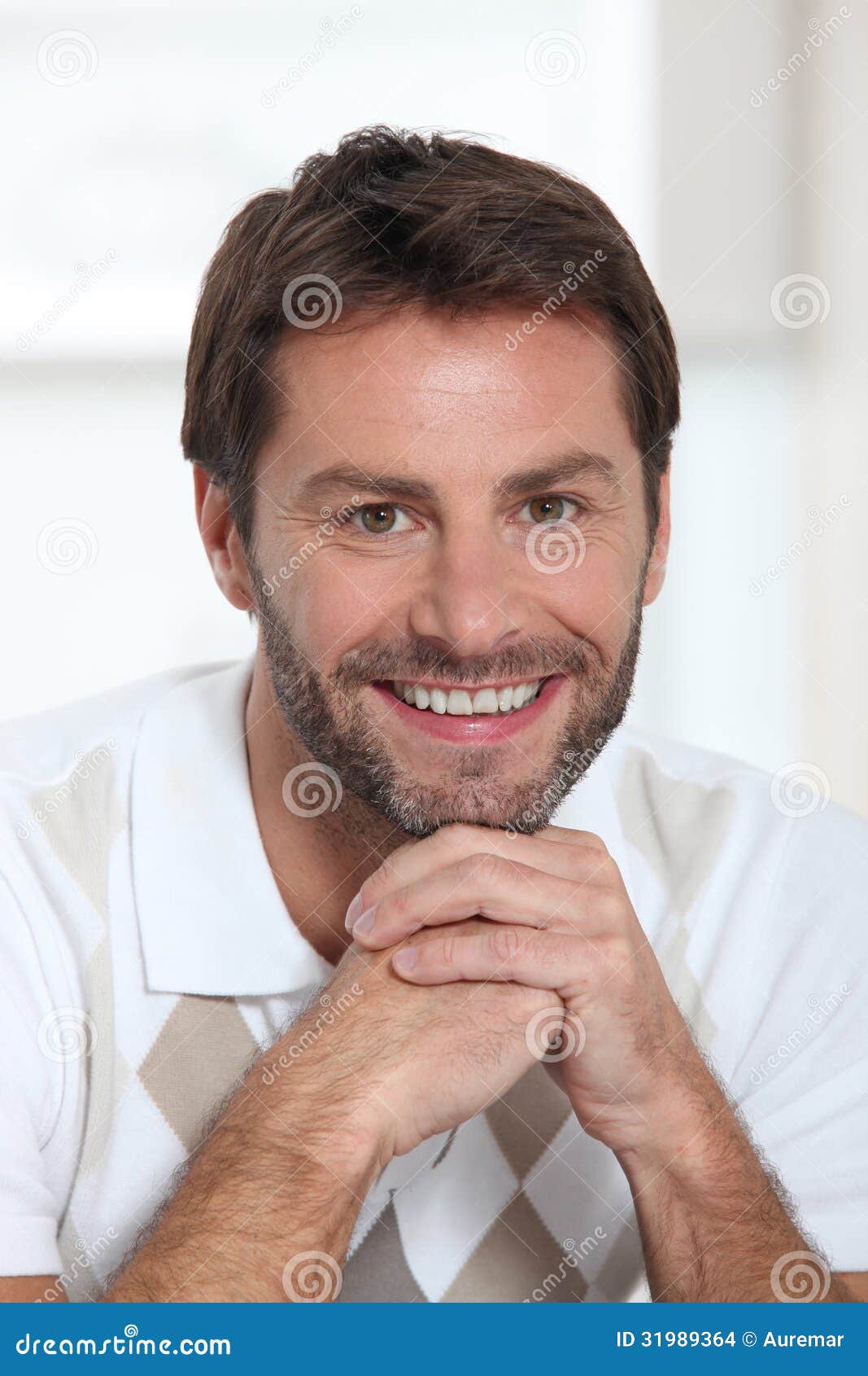 Smiling man stock photo. Image of portrait, charming - 31989364