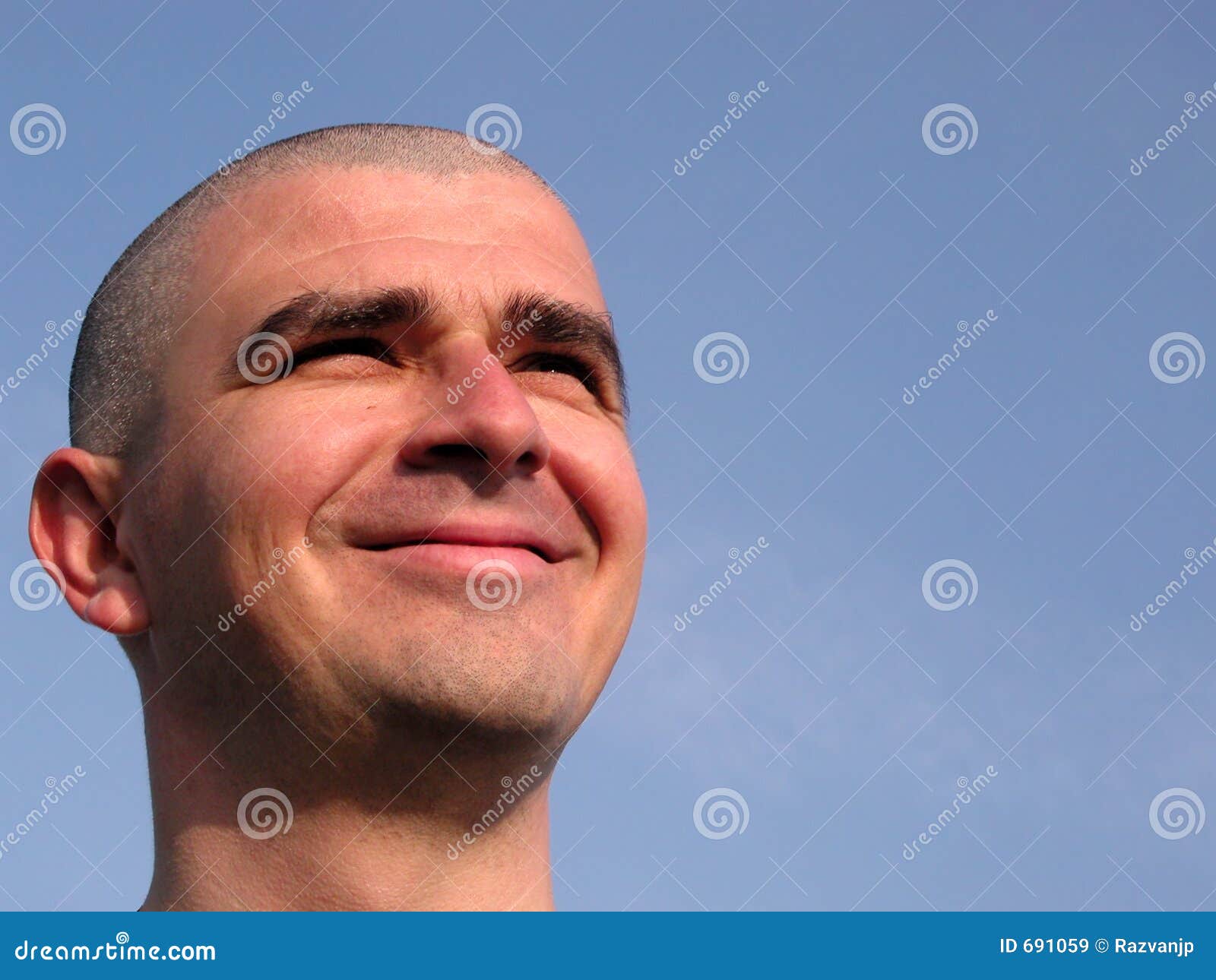 Smiling man head stock image. Image of baldheaded, male - 691059