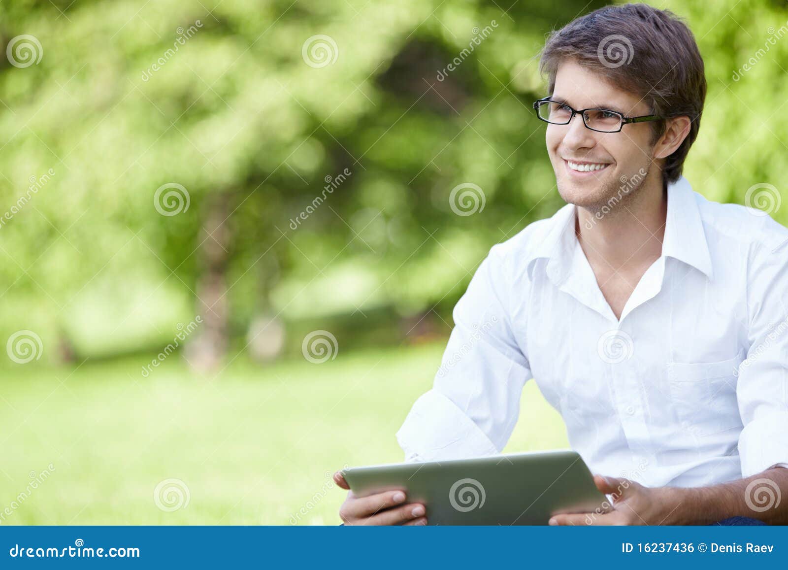 Smiling man outdoors stock photo. Image of shirt, sunlight - 16237436