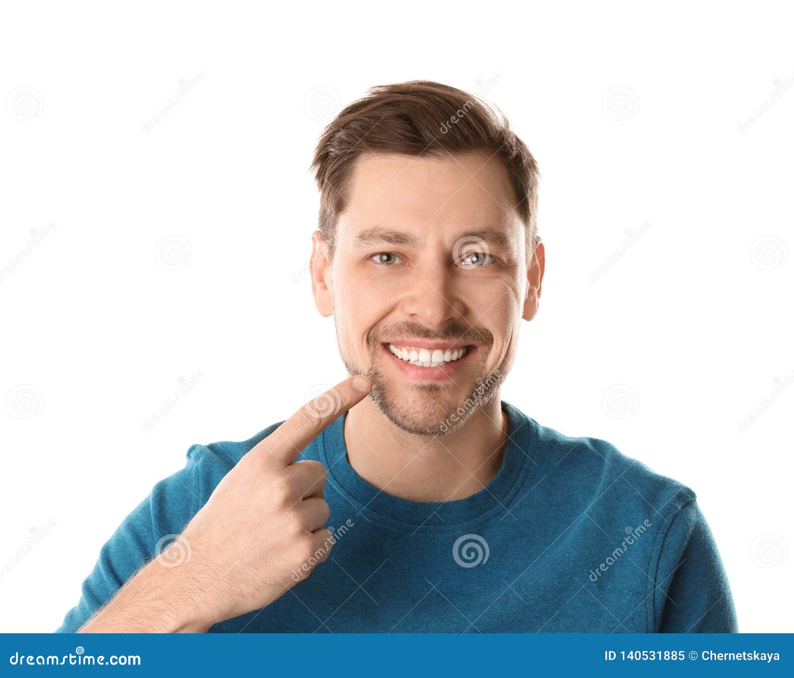 Smiling Man with Perfect Teeth Stock Image - Image of caucasian, happy ...