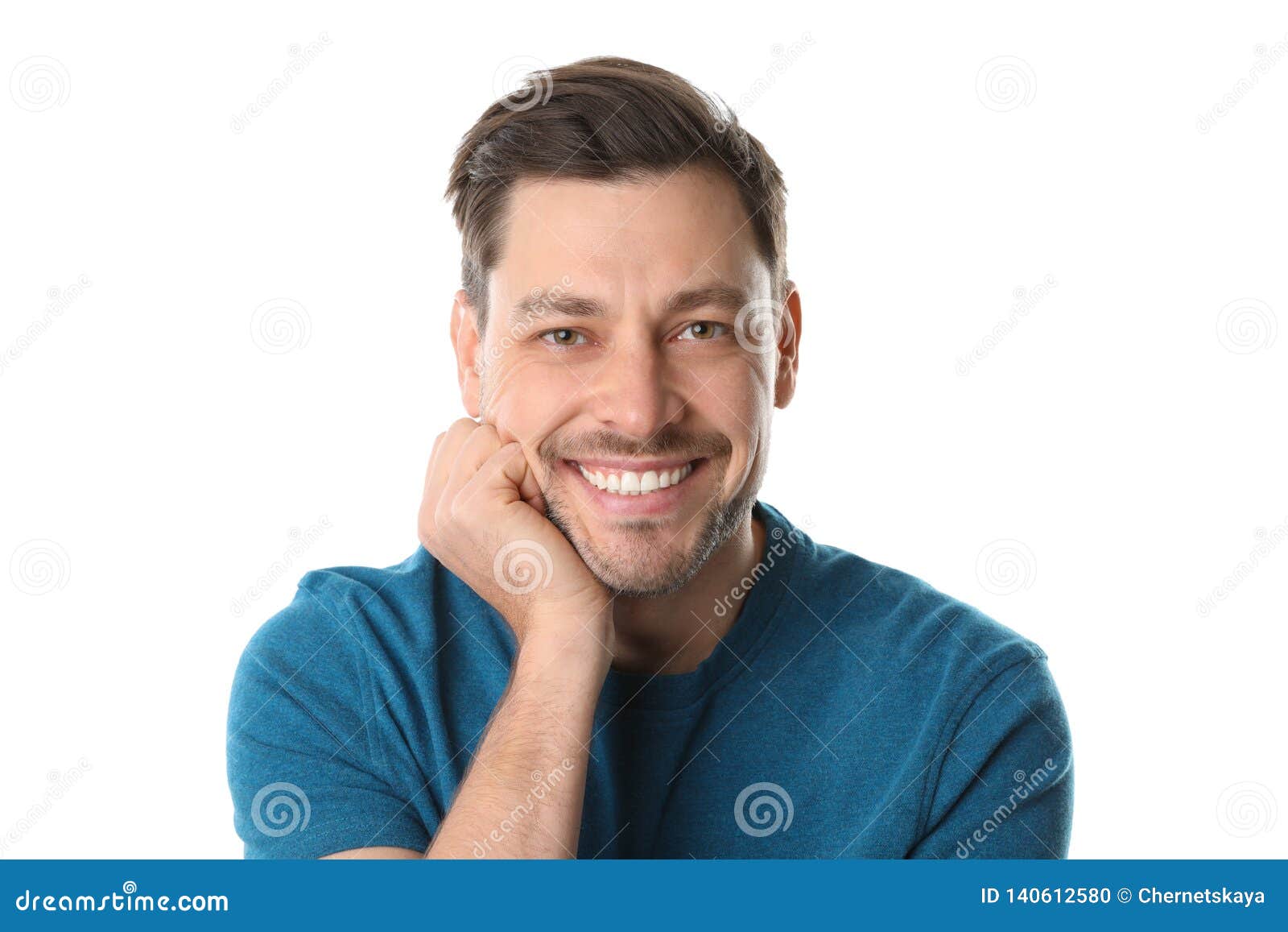 Smiling Man with Perfect Teeth Stock Photo - Image of male, health ...