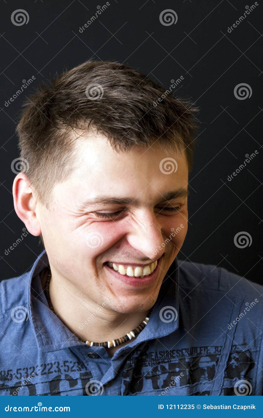 Smiling man portrait stock image. Image of grin, shirt - 12112235