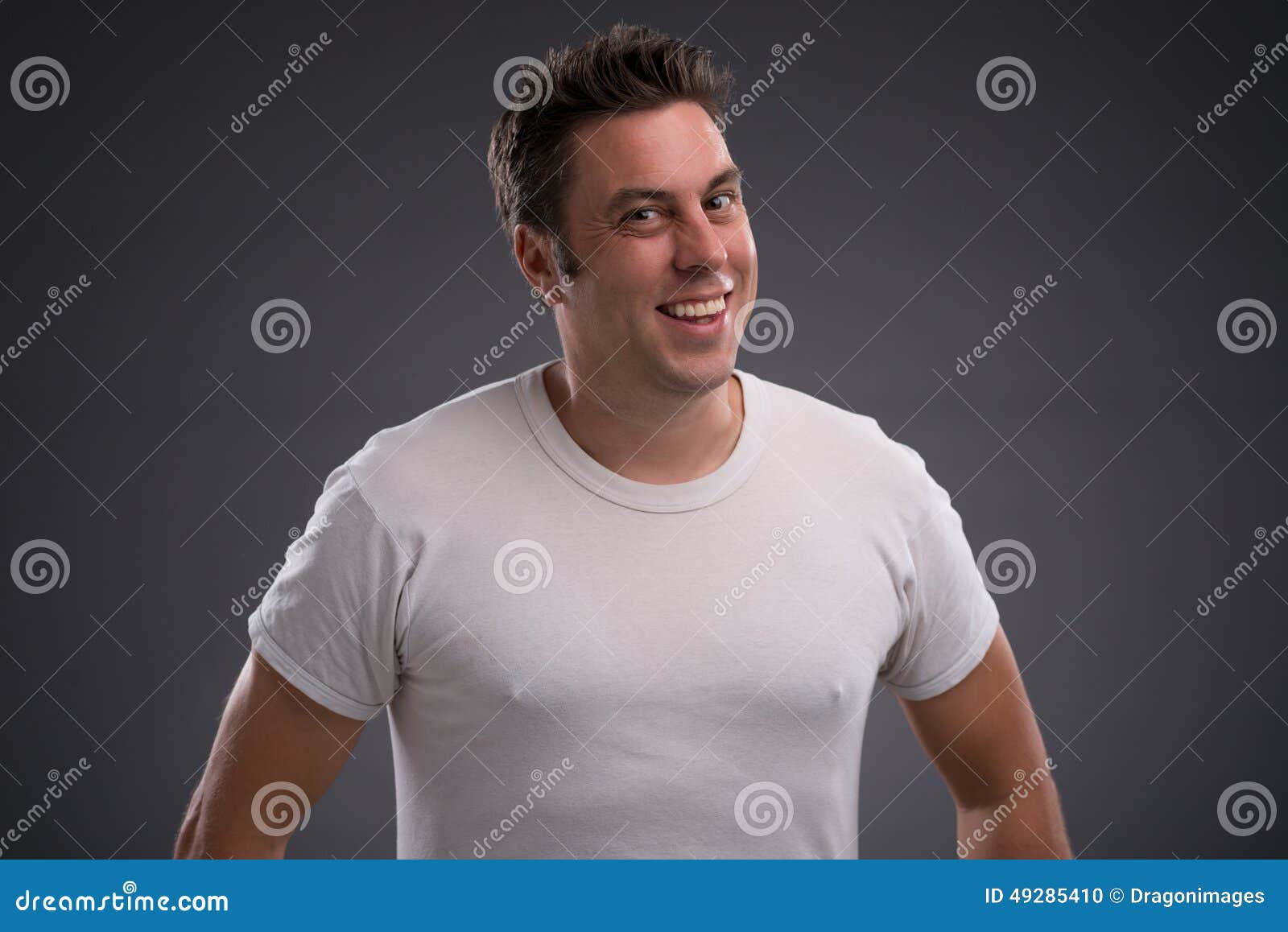 Smiling man stock photo. Image of portrait, adult, person - 49285410