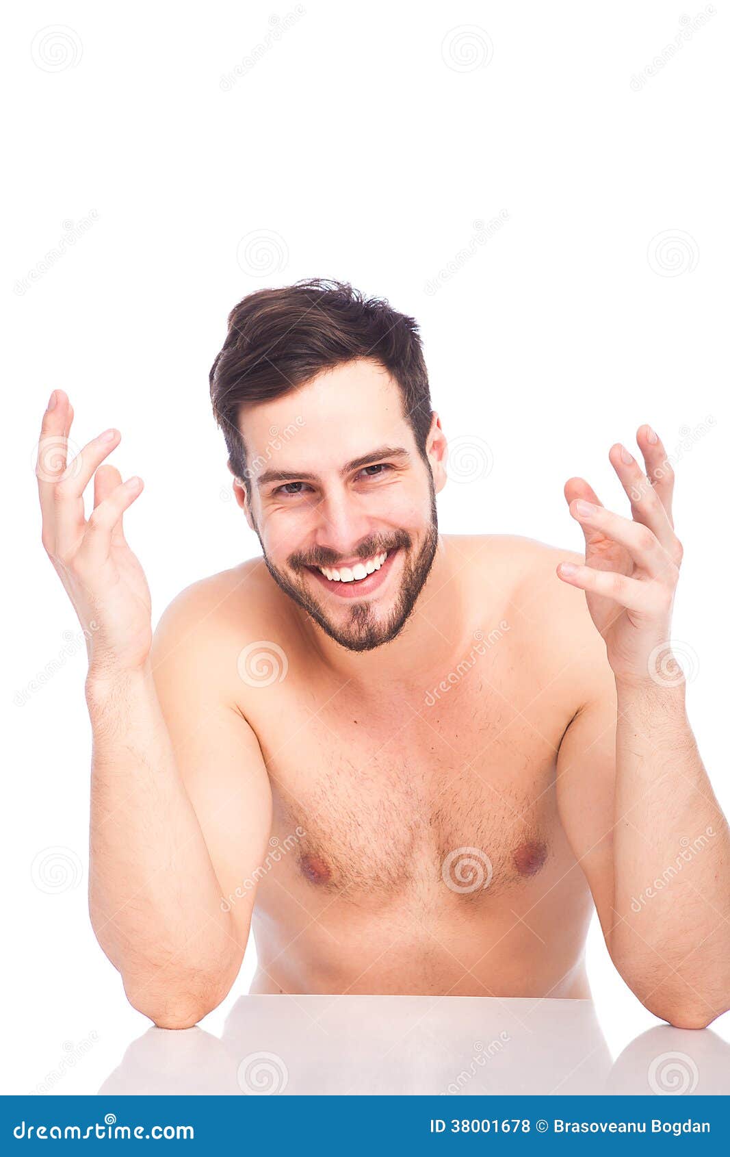 Smiling man without shirt stock photo. Image of people - 38001678