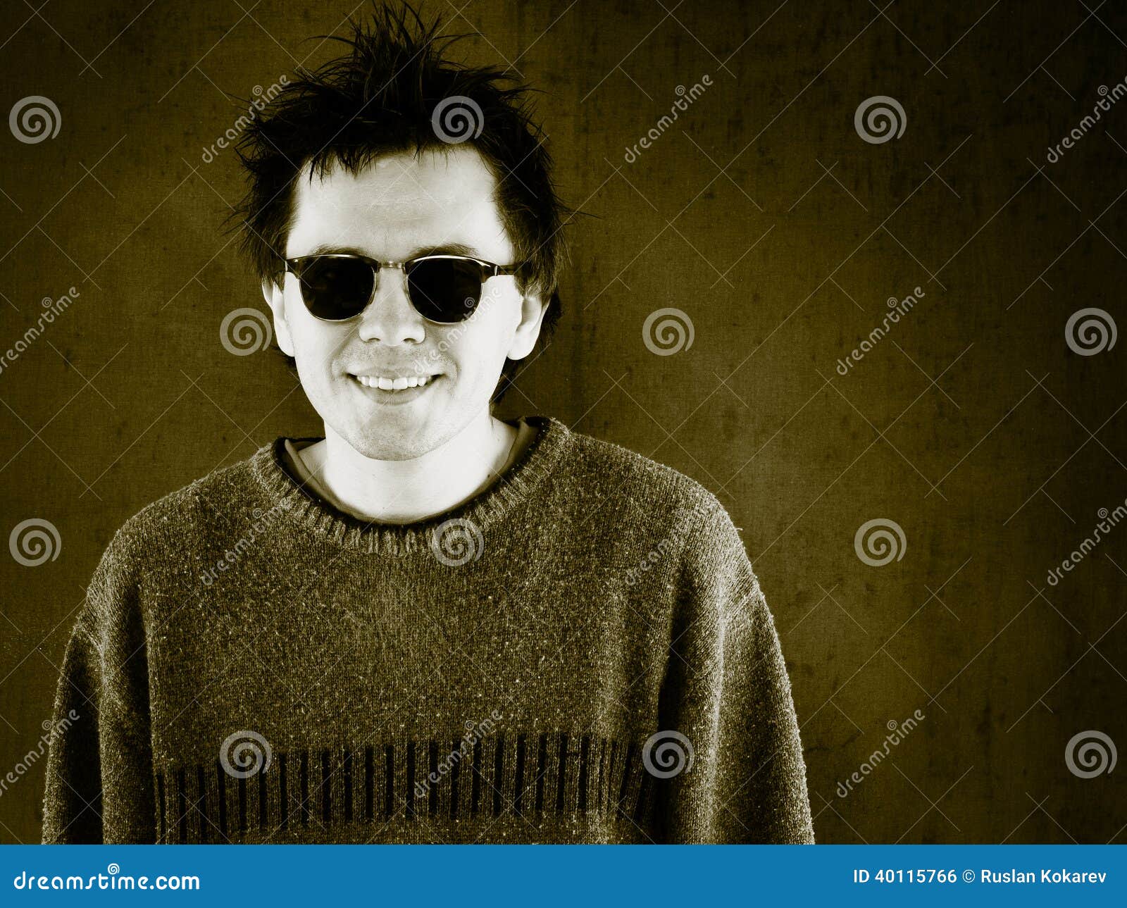 Smiling man. stock photo. Image of posing, retro, portrait - 40115766