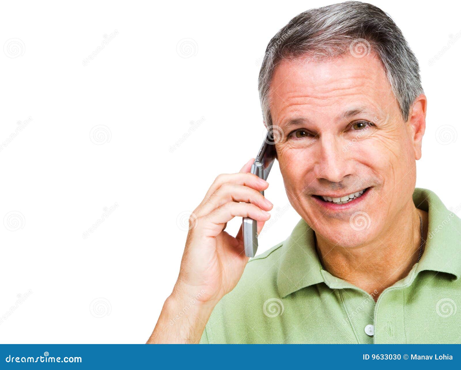 Smiling Man Talking on Mobile Stock Photo - Image of casual, adult: 9633030