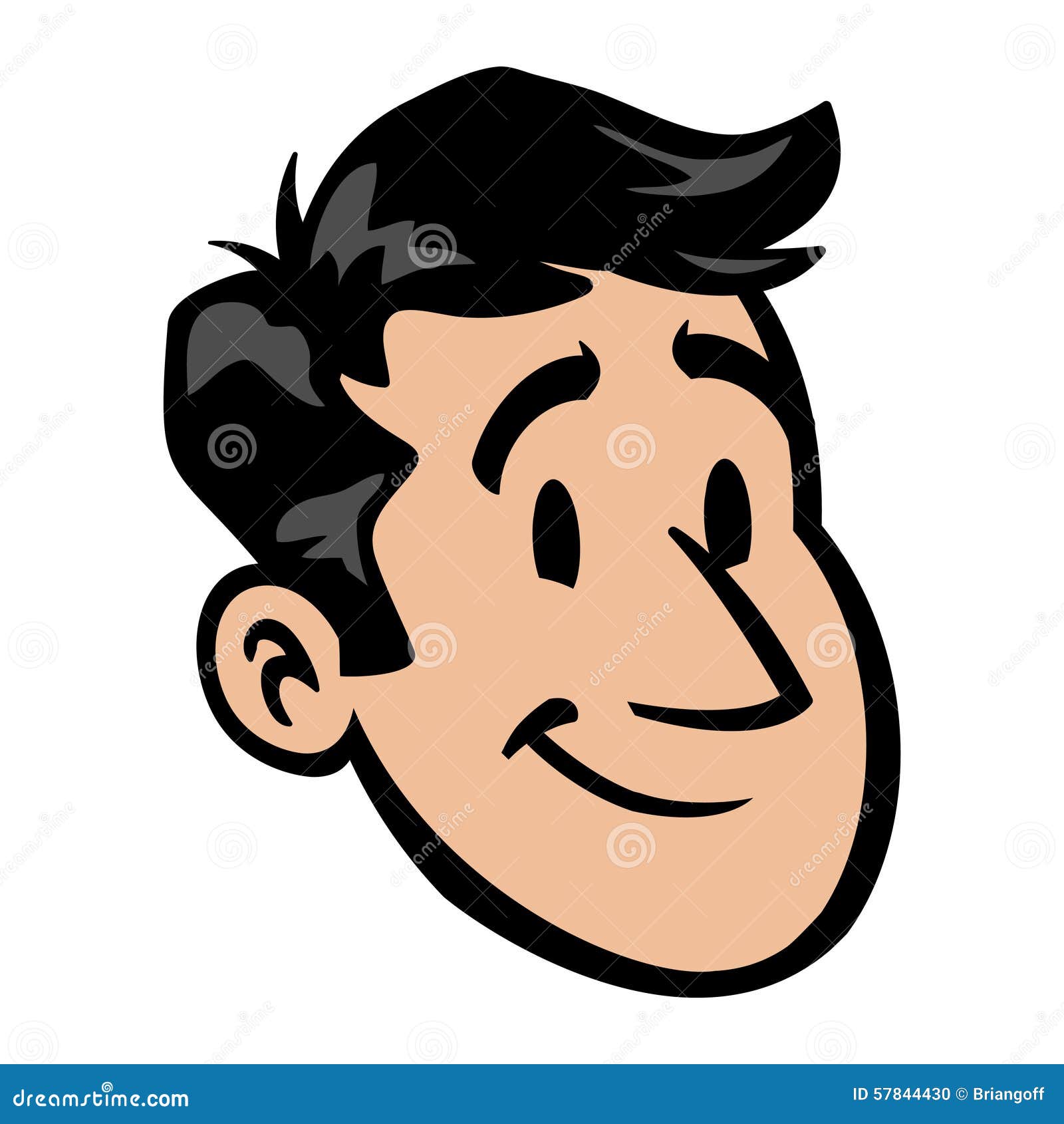 Smiling Man stock vector. Illustration of profile, portrait - 57844430
