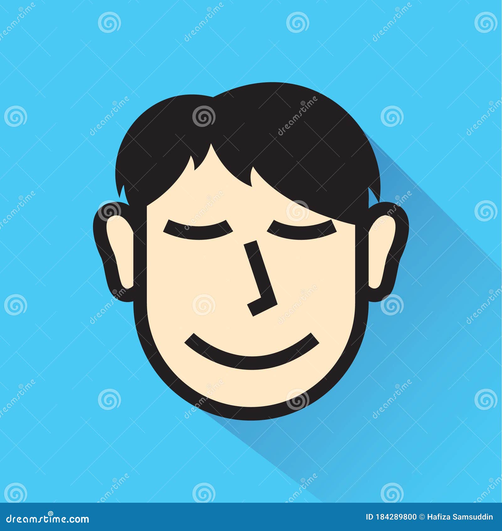 Smiling Man. Vector Illustration Decorative Background Design Stock ...