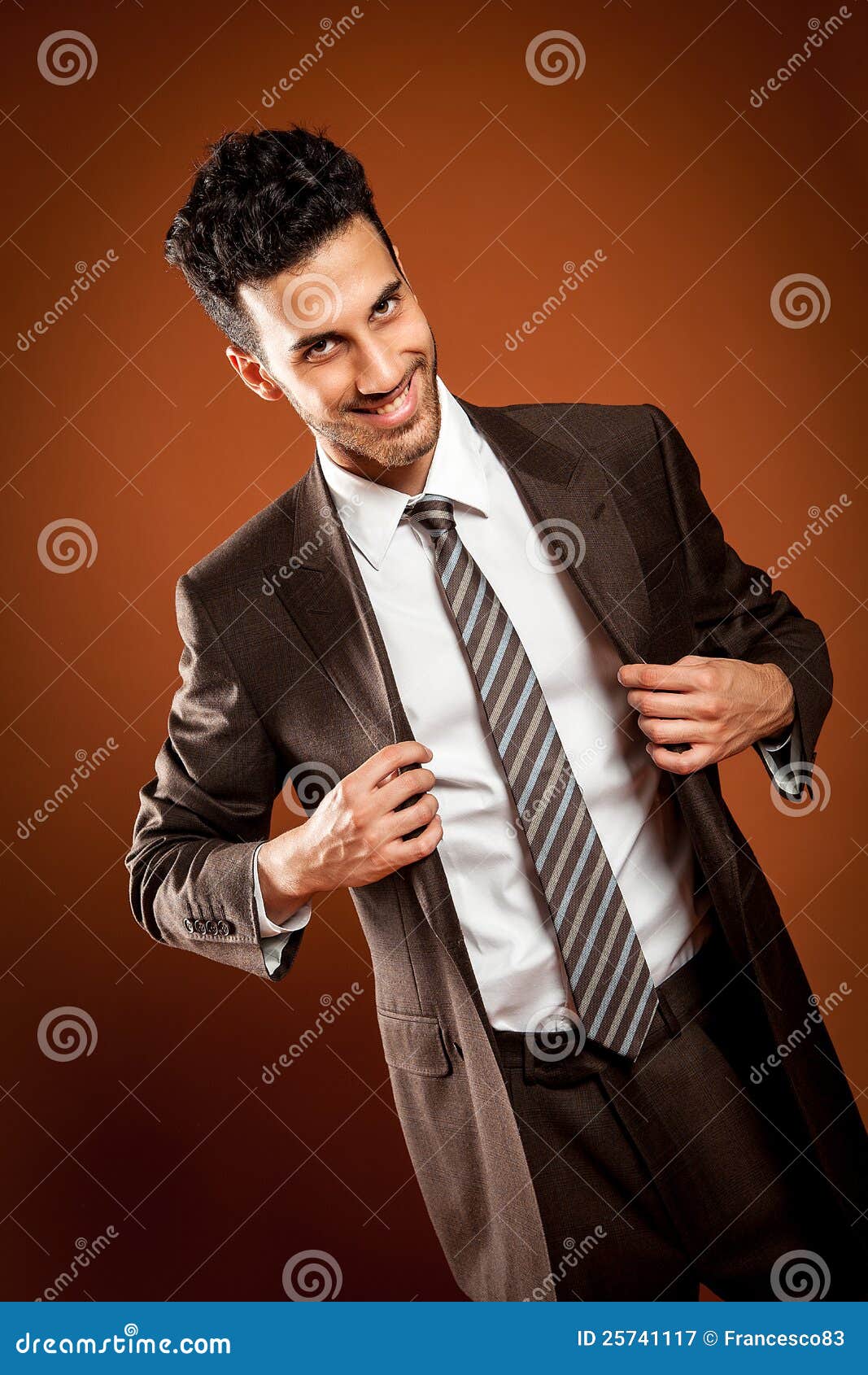 Smiling man wears a jacket stock image. Image of fashion - 25741117