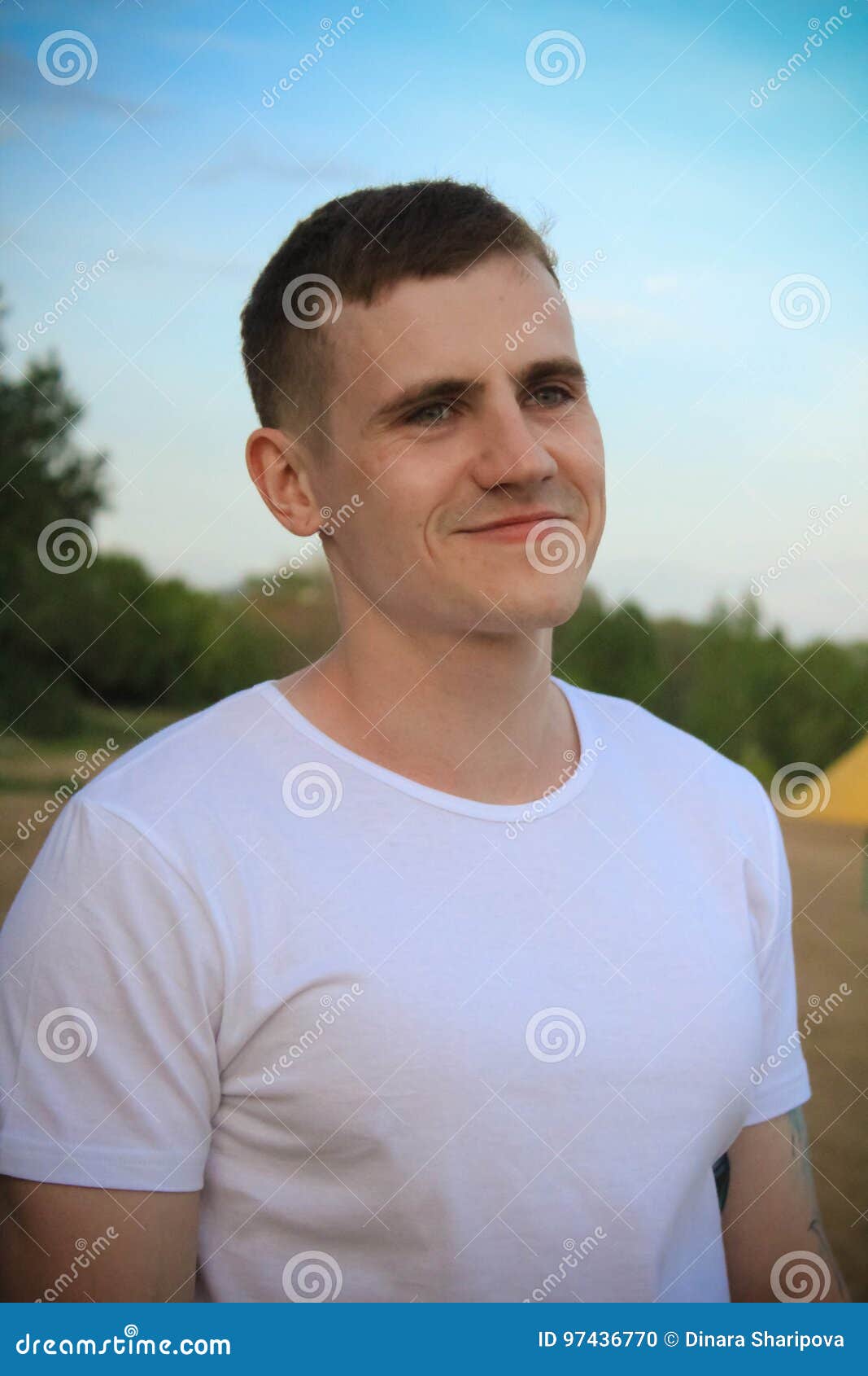 Smiling Man in White Clothes Stock Photo - Image of body, executive ...