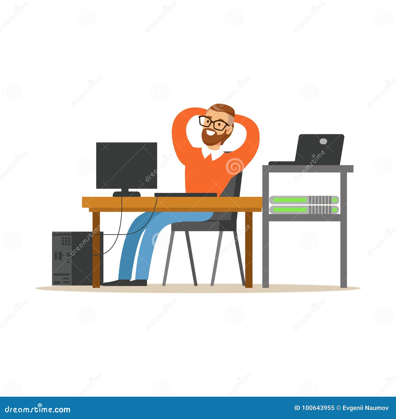 Computer Network Administrator Stock Illustrations – 5,619 Computer ...