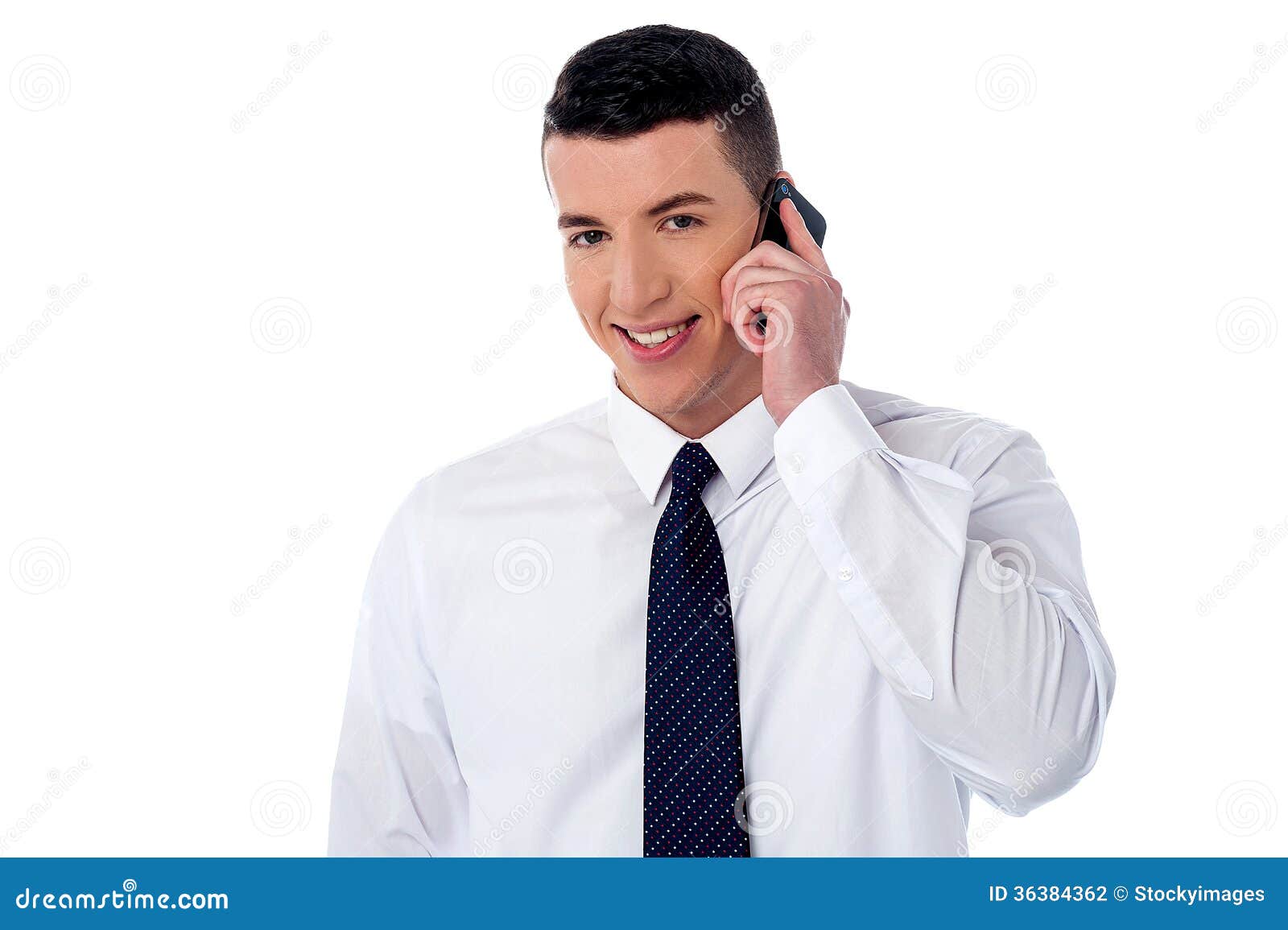 Smiling Manager Communicating with Client Stock Photo - Image of ...