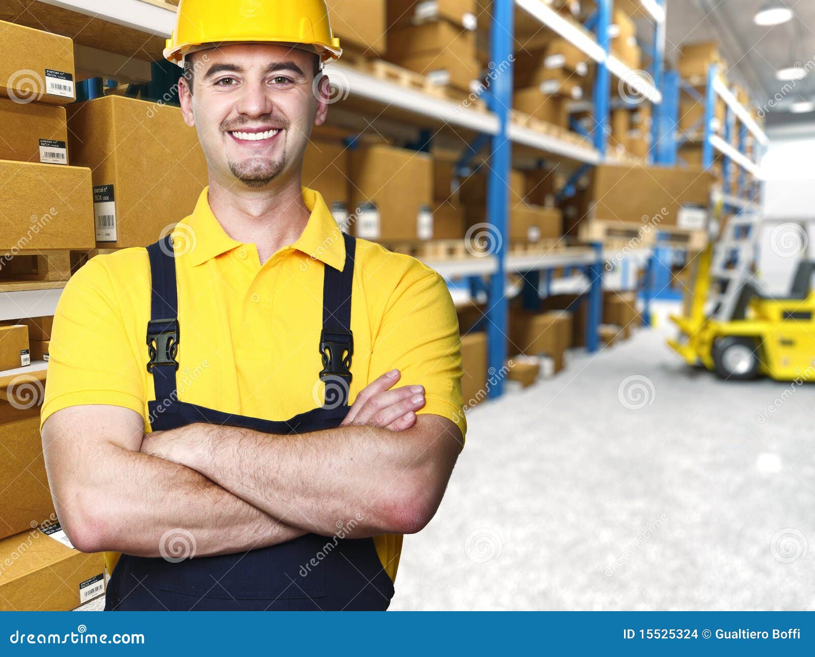 Smiling manual worker stock photo. Image of person, store - 15525324