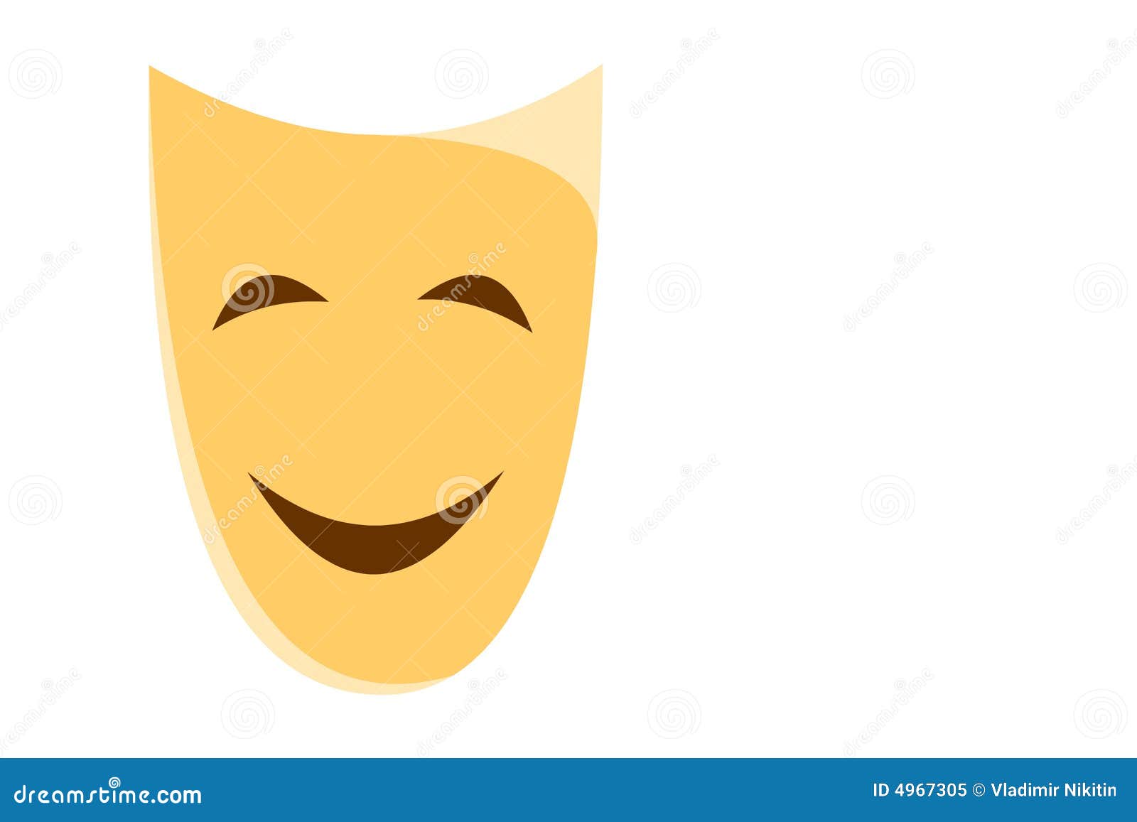 A smiling mask stock vector. Illustration of humour, clown - 4967305