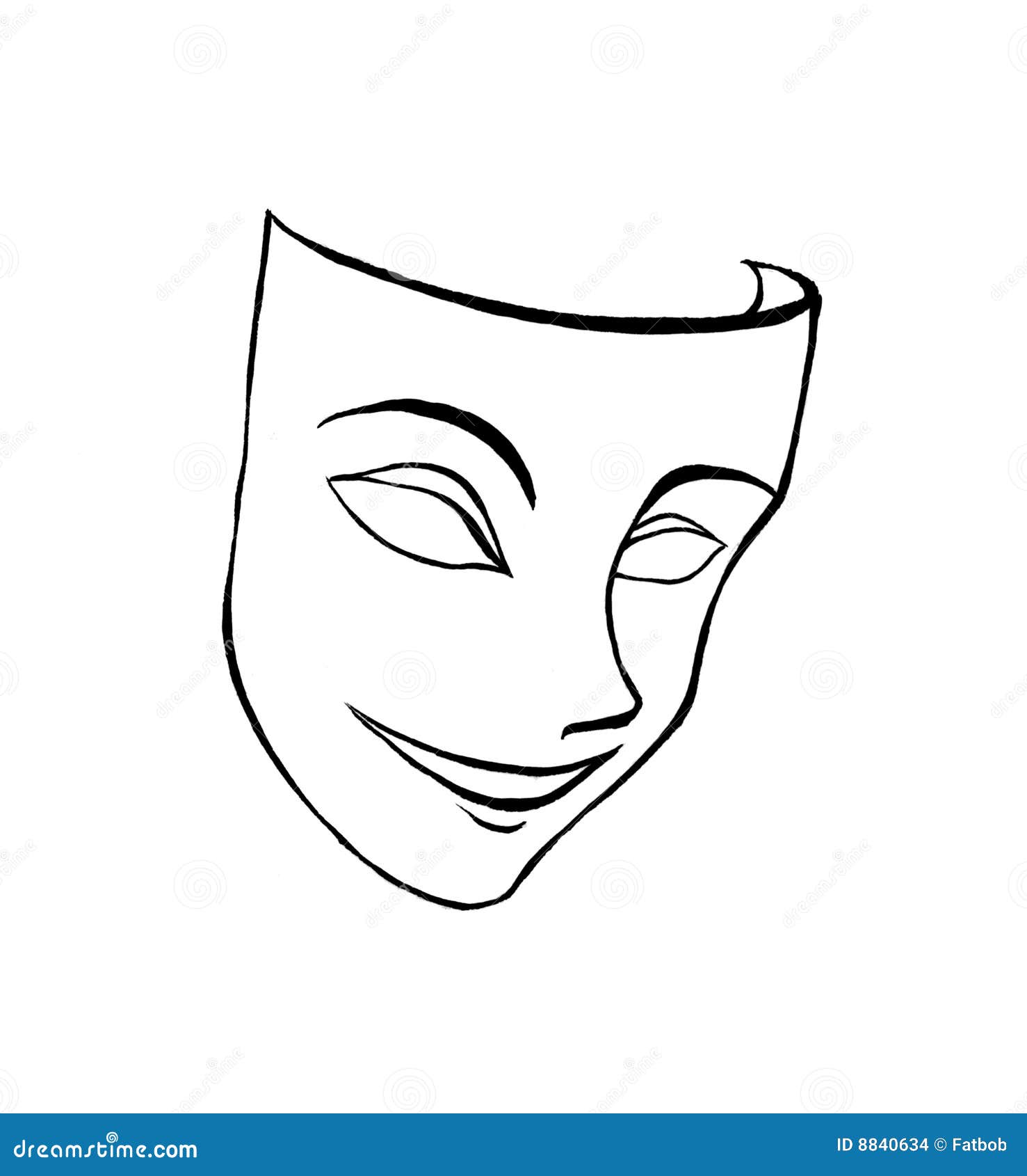 Smiling mask illustration stock illustration. Illustration of details ...