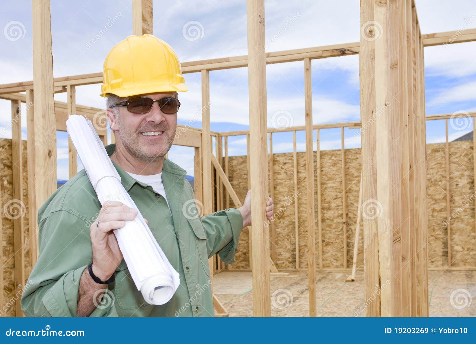 Smiling Mature Construction Manager Stock Image - Image of house, home ...