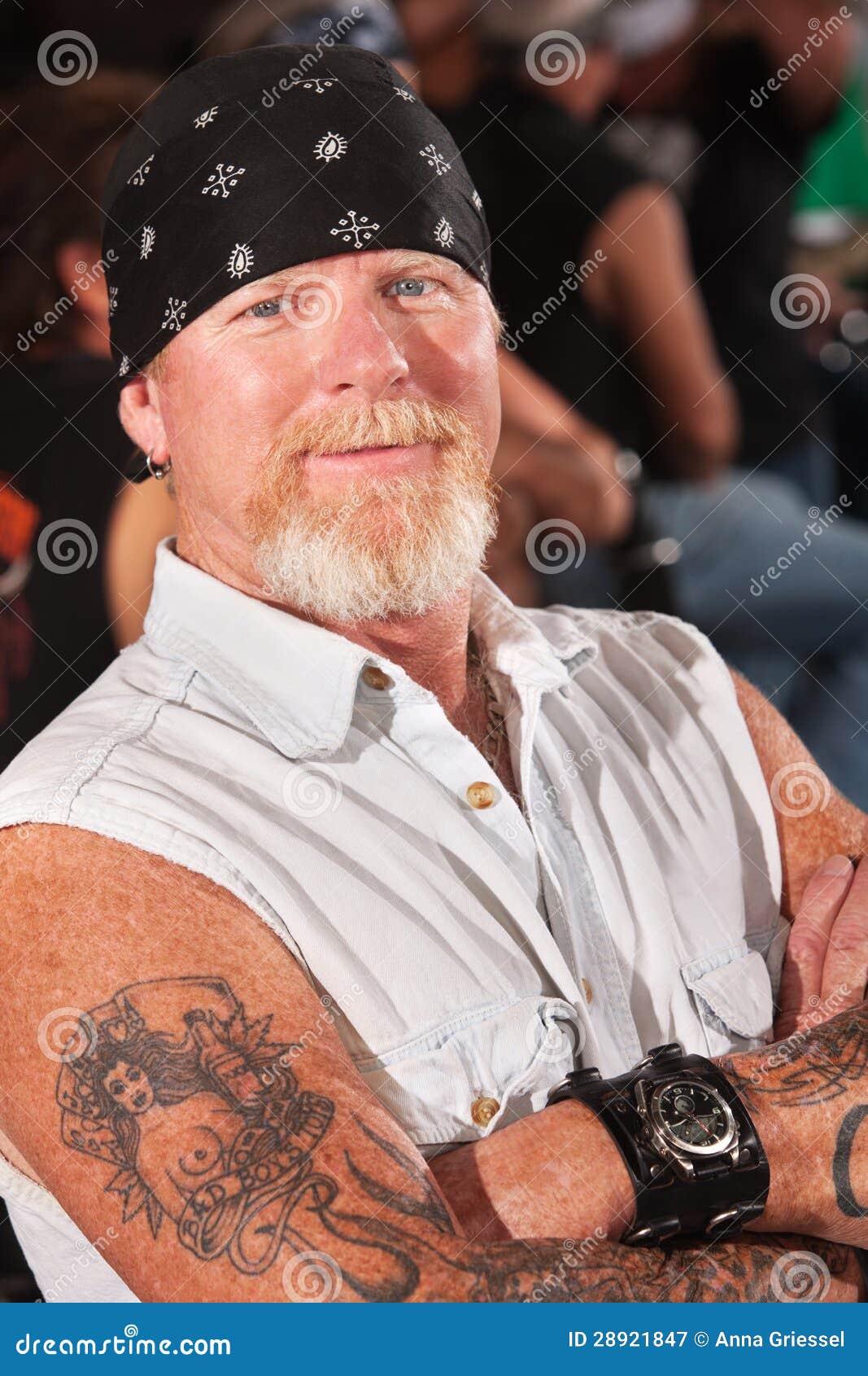 Smiling Mature Thug stock image. Image of white, moustache - 28921847